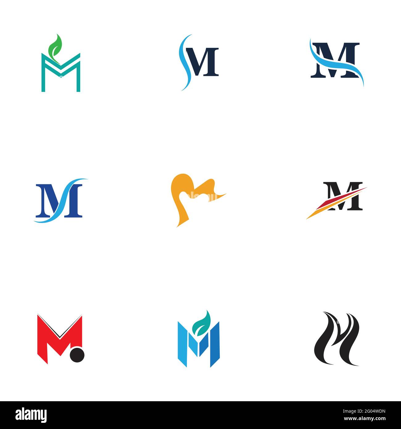 M Logo set Template vector icon design Stock Vector Image & Art - Alamy