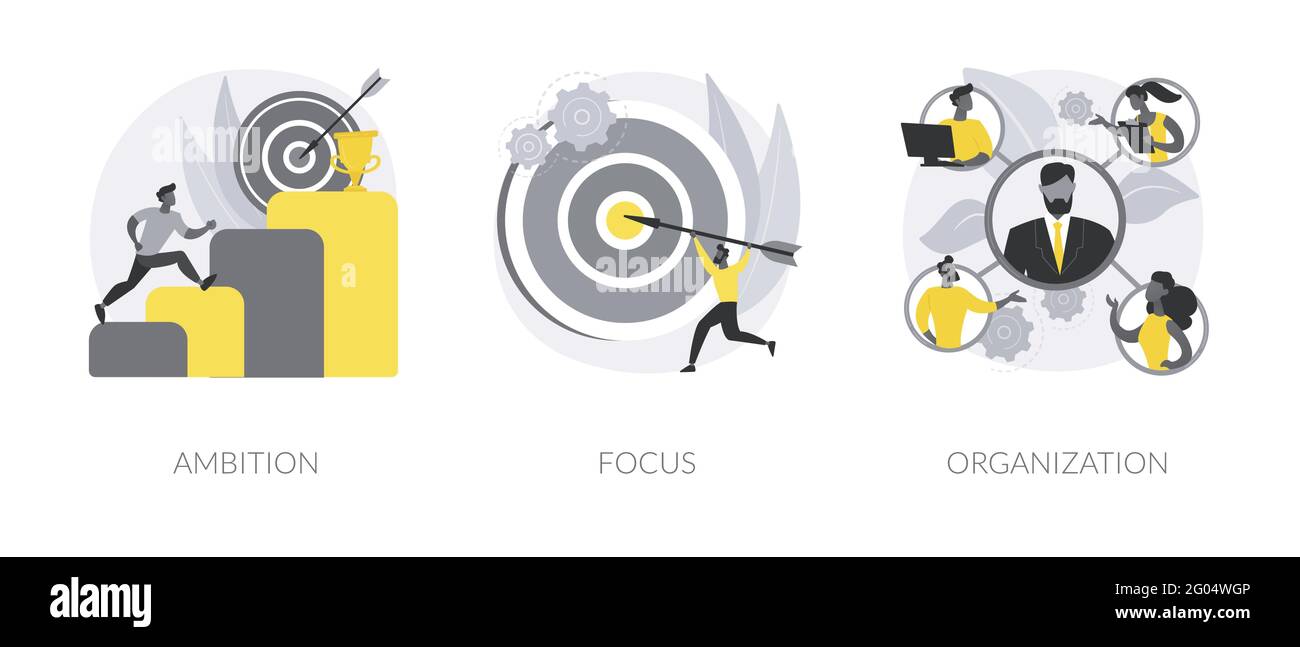 Setting big goal abstract concept vector illustrations Stock Vector ...