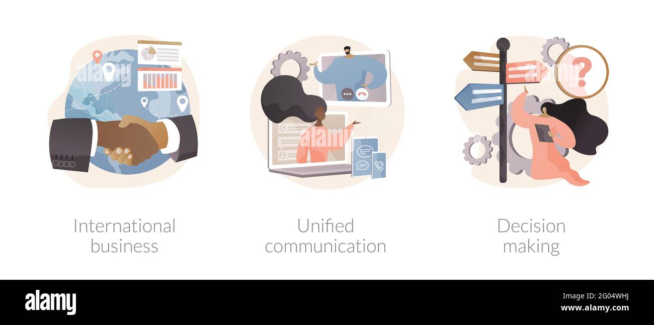 Enterprise communication abstract concept vector illustrations Stock ...