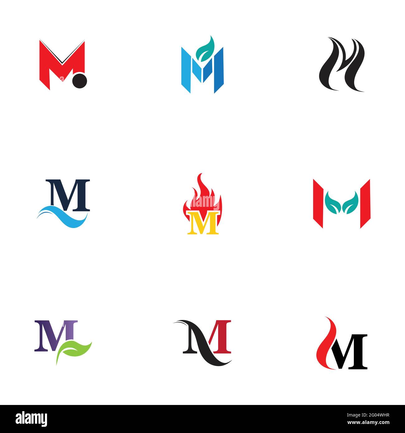 M Logo set Template vector icon design Stock Vector Image & Art - Alamy