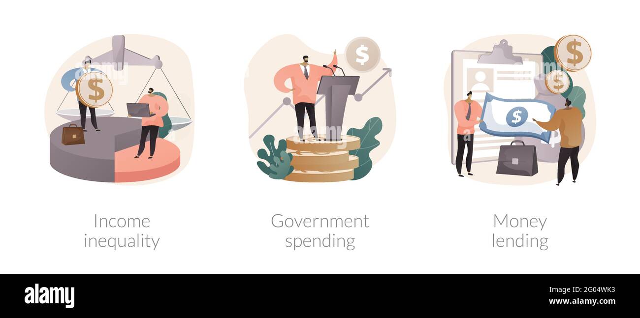 Money distribution abstract concept vector illustrations Stock Vector ...