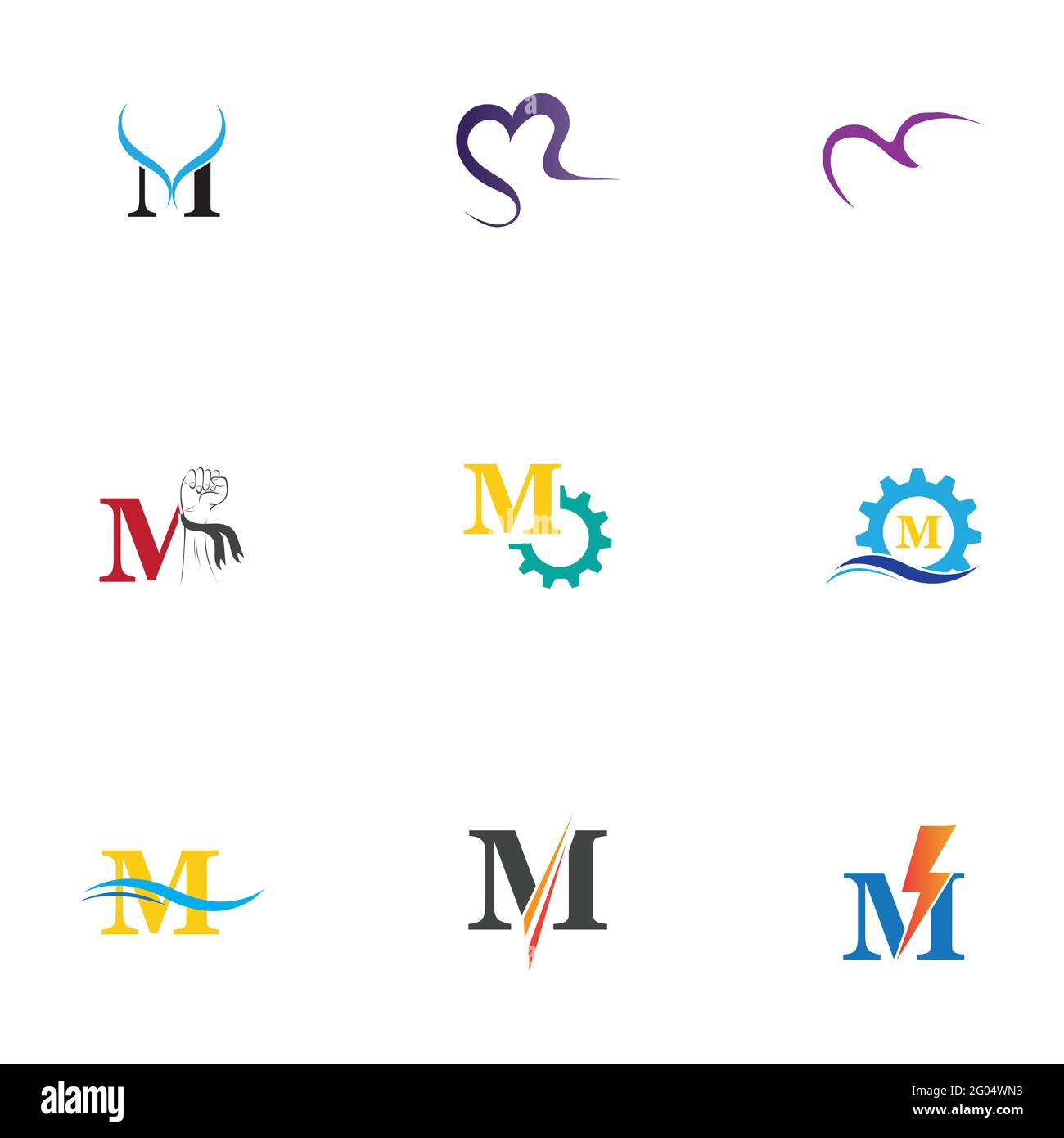 M Logo set Template vector icon design Stock Vector Image & Art - Alamy