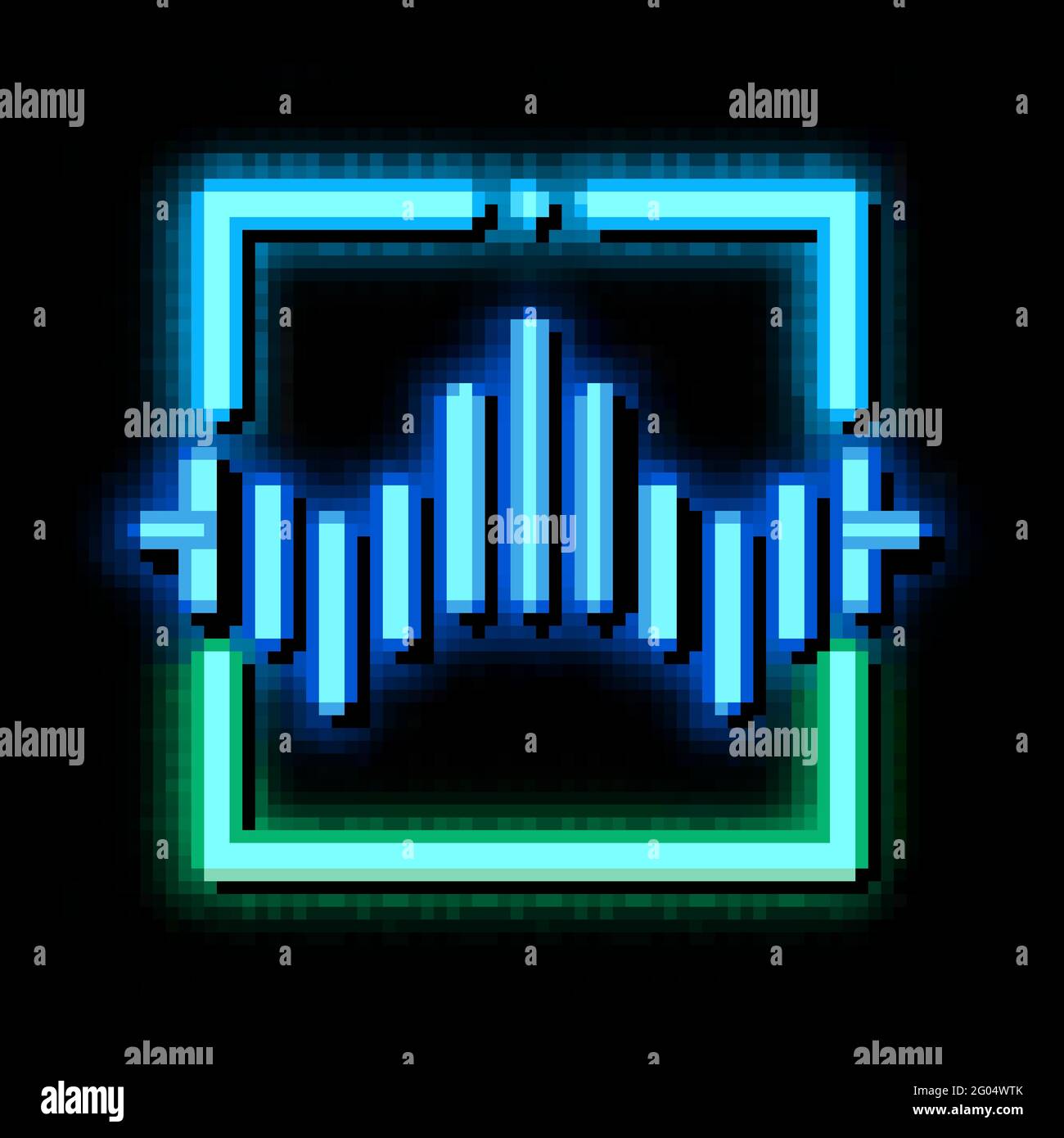 Wireless Sensor Voice Control neon glow icon illustration Stock Vector ...