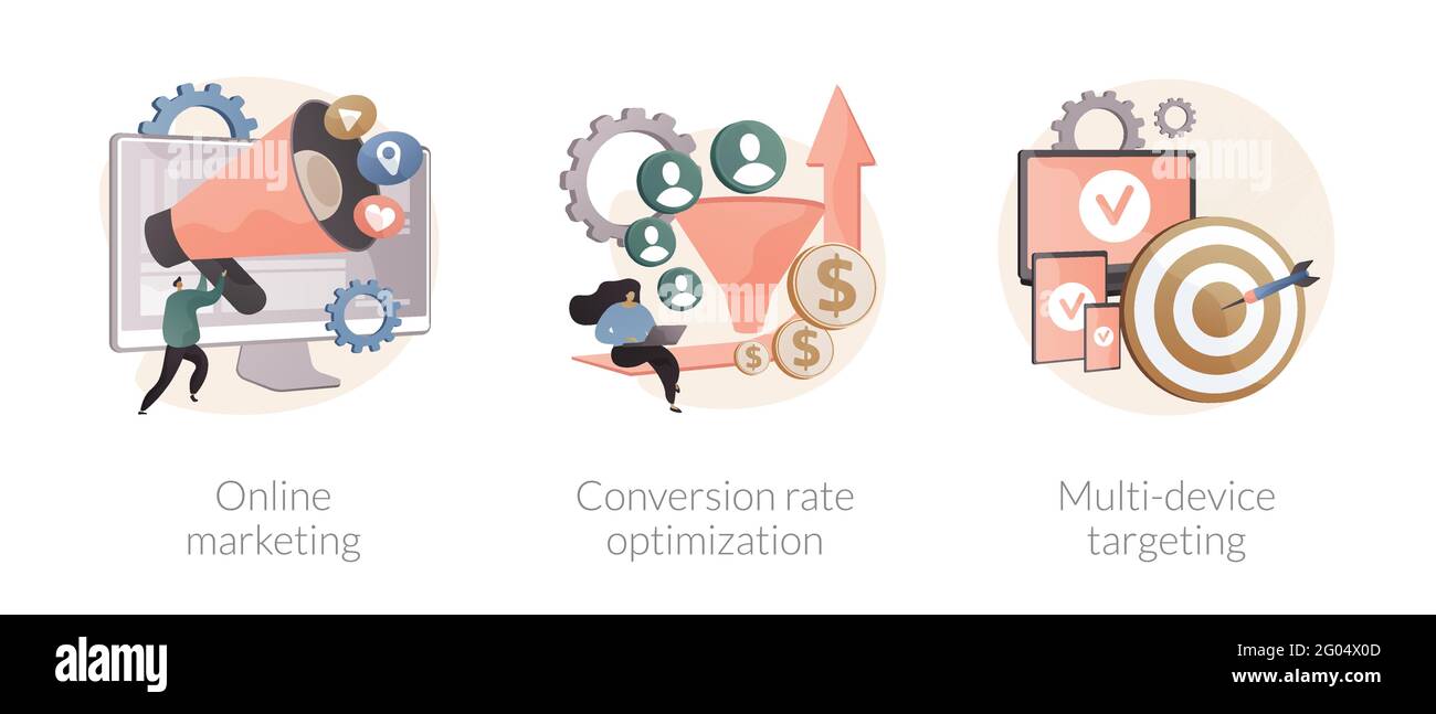 Internet advertising abstract concept vector illustrations Stock Vector ...