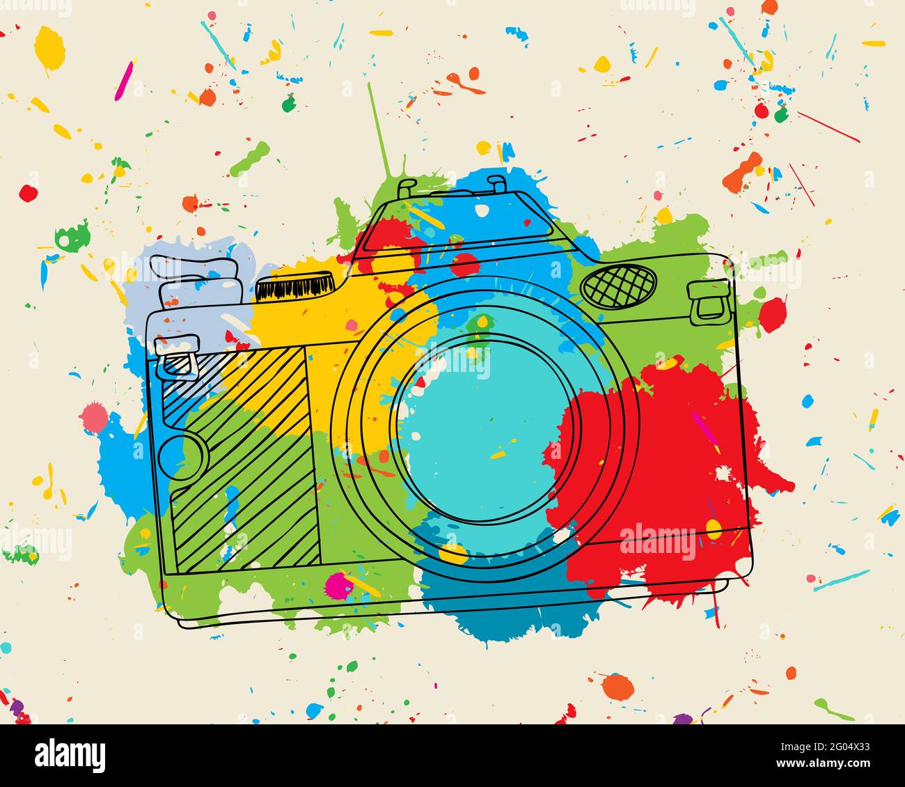 digital camera drawing with colour