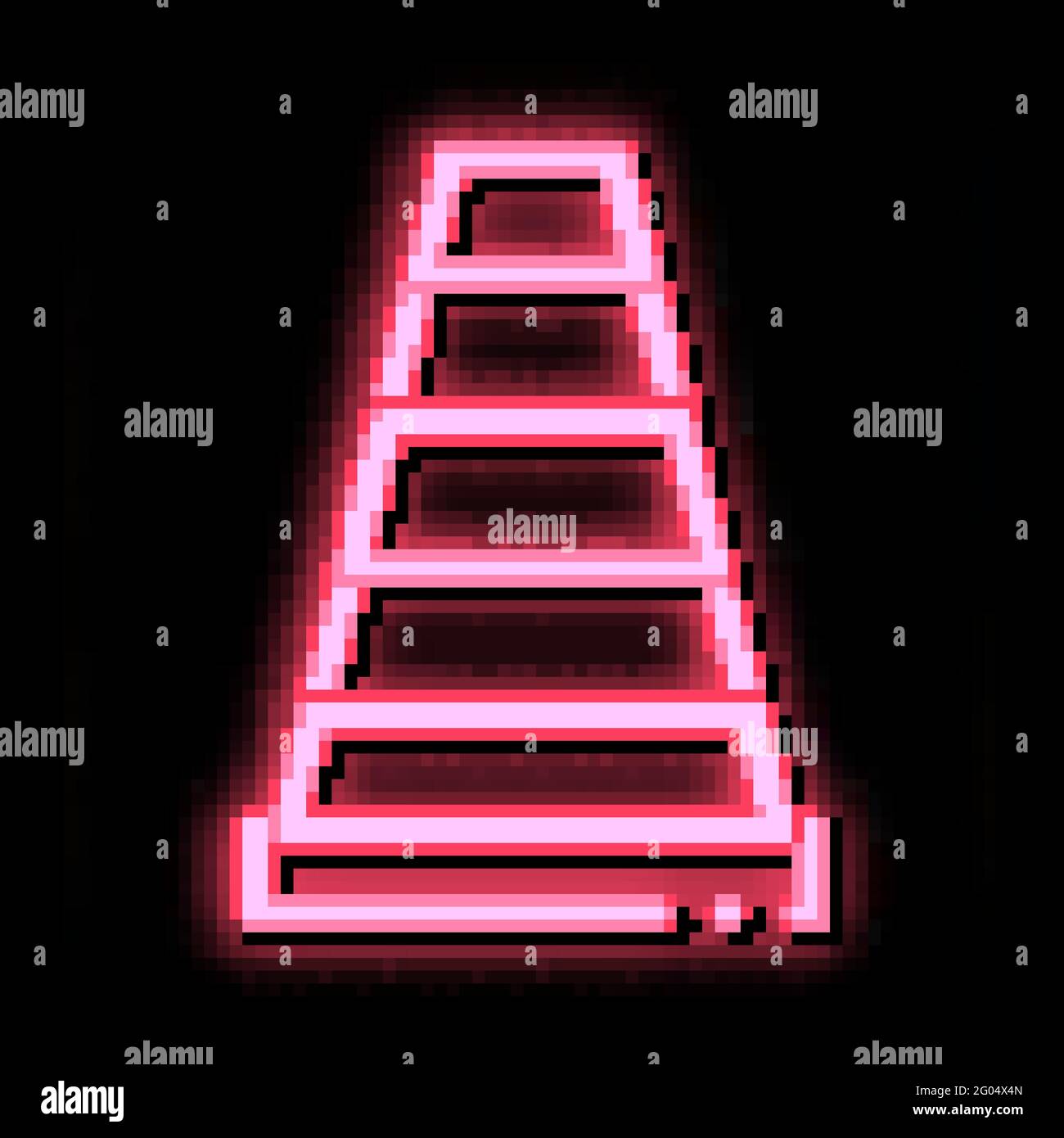 Road Cone Neon Glow Icon Illustration Stock Vector Image And Art Alamy