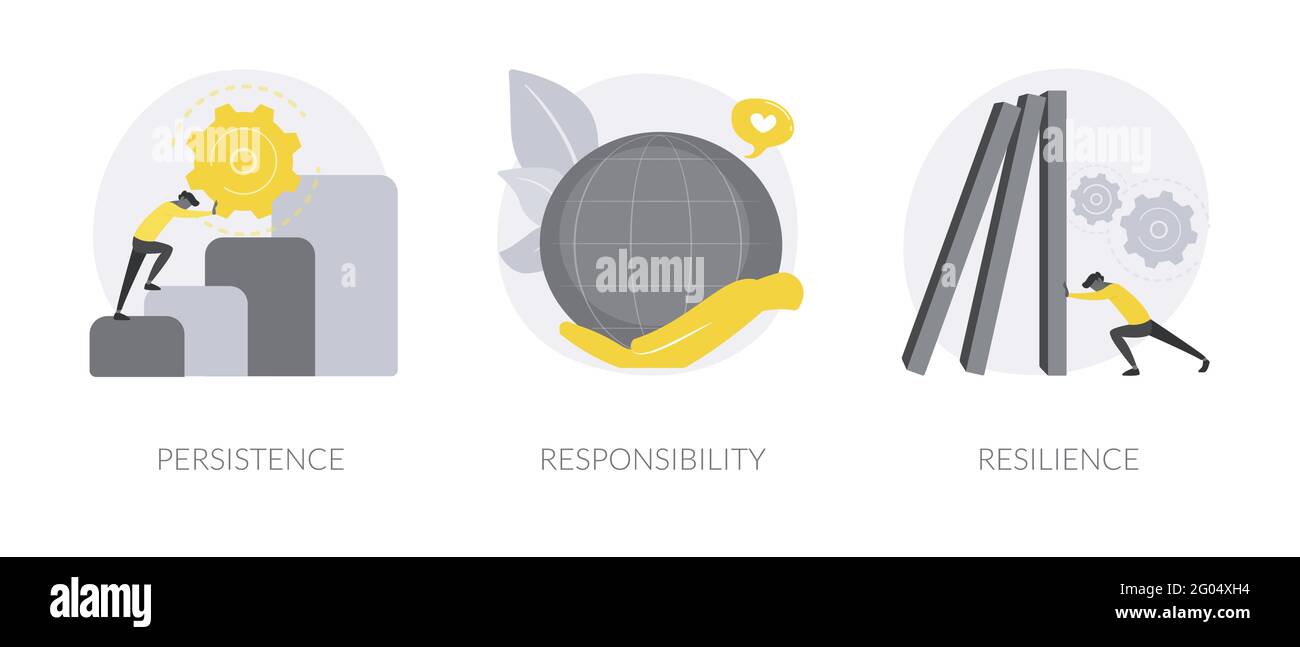 Mental strength abstract concept vector illustrations Stock Vector ...