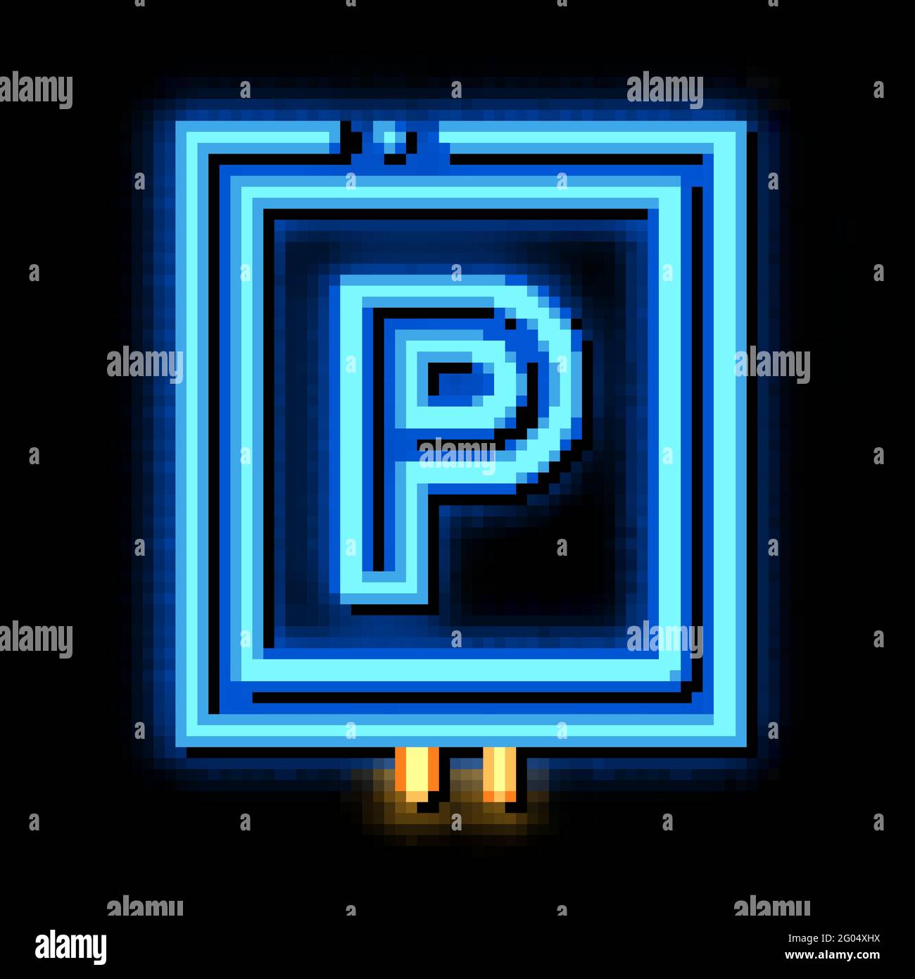 Parking Sign neon glow icon illustration Stock Vector Image & Art - Alamy
