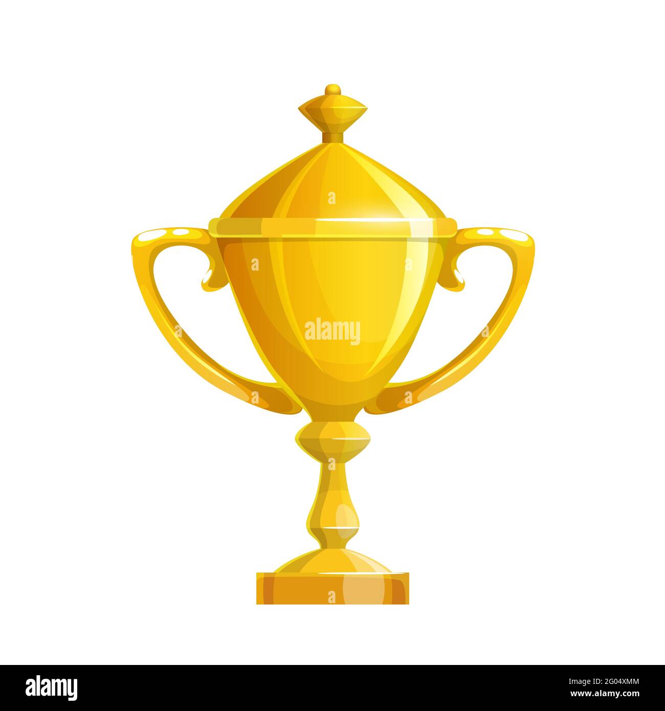Golden cup icon, gold sport trophy for first place winner prize award ...