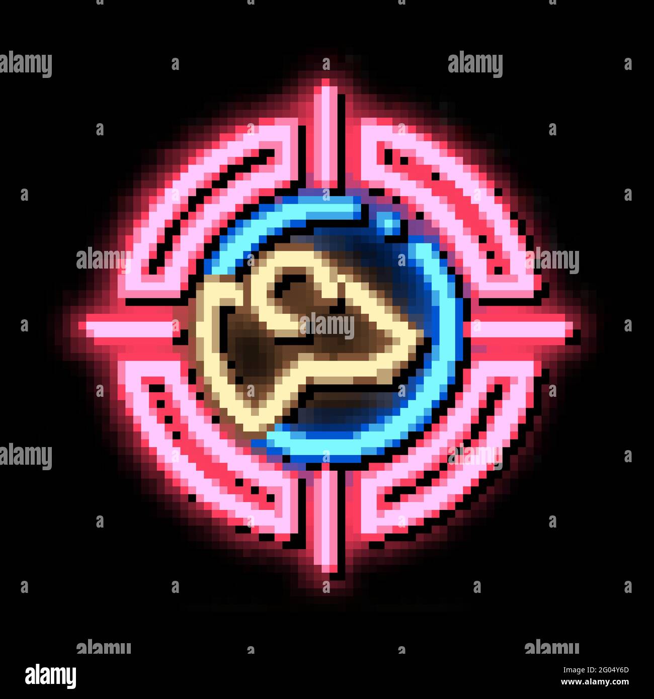 Mouse Target neon glow icon illustration Stock Vector Image & Art - Alamy