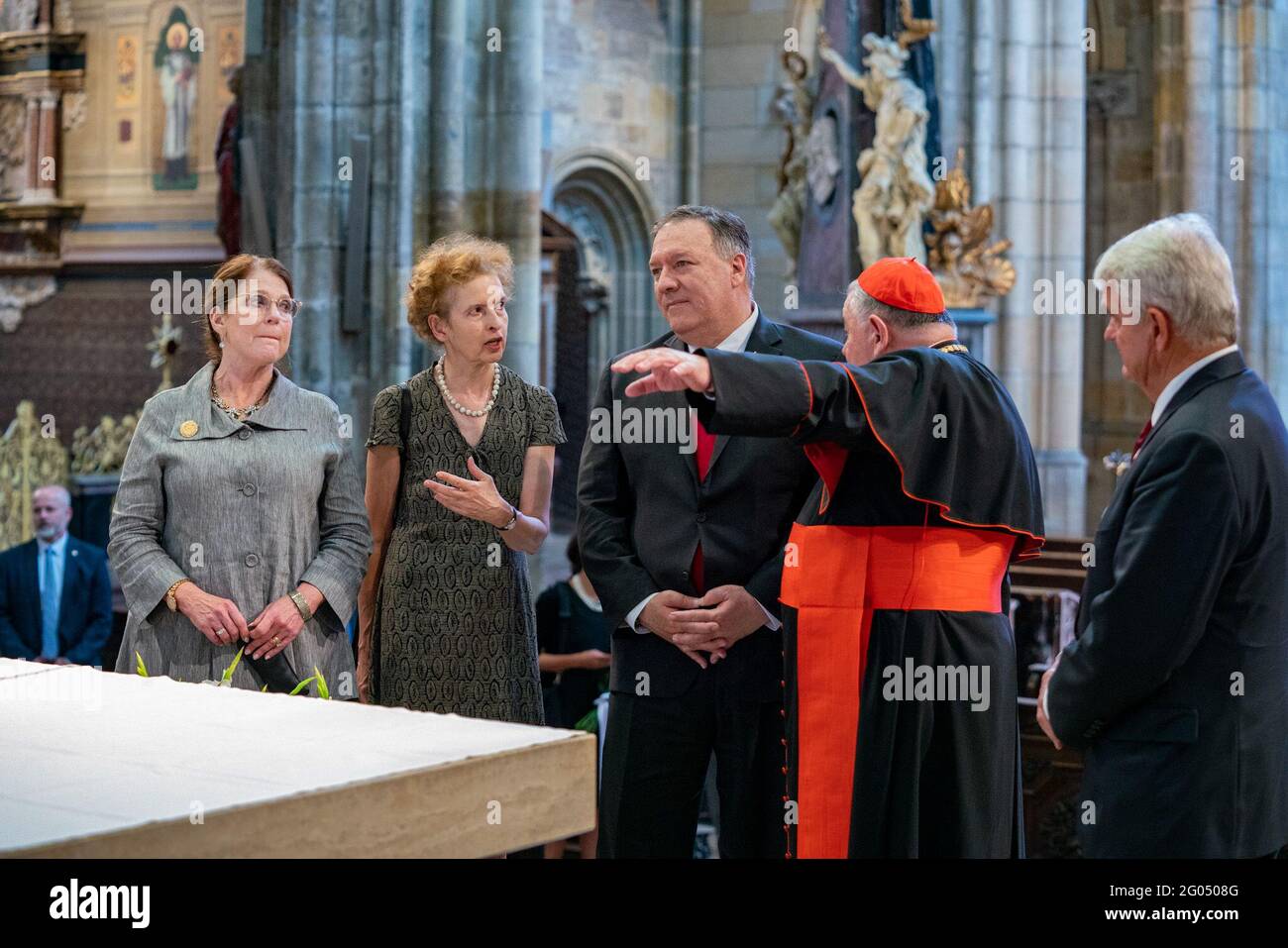 Cardinal Dominik Duka gives Secretary Michael R. Pompeo a private tour ...