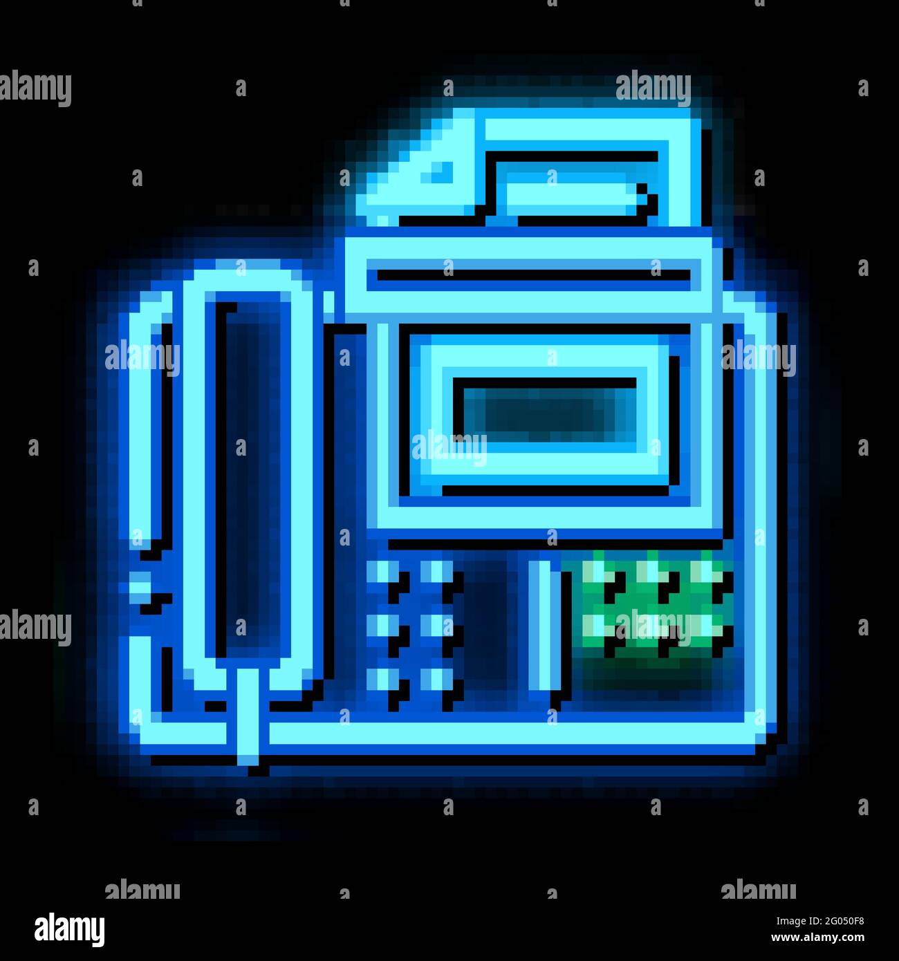 Fax Neon Glow Icon Illustration Stock Vector Image And Art Alamy
