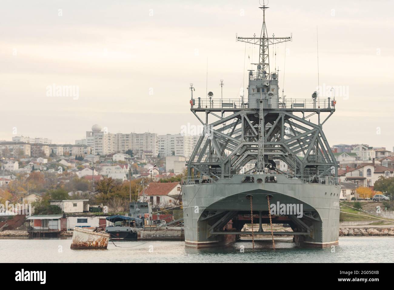 Sevastopol. Russia. Autumn 2020. A rescue vessel Kommuna. The oldest ...