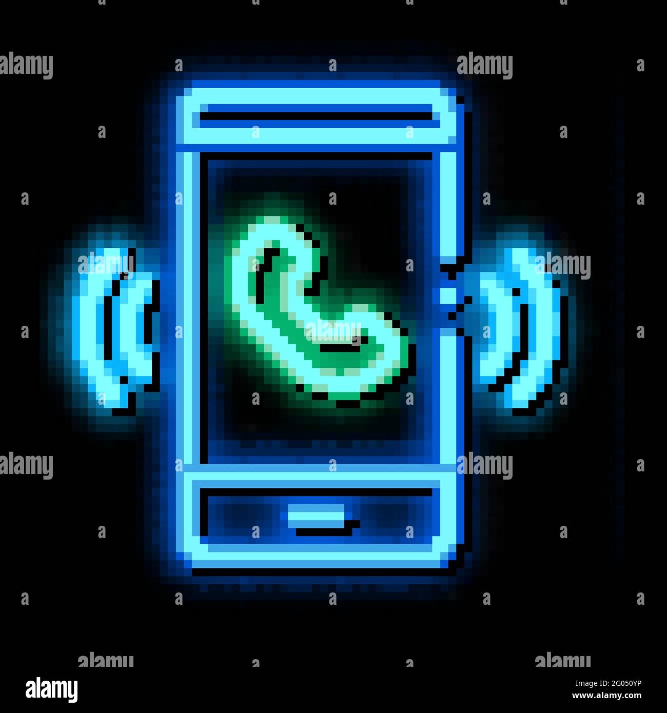 Neon glow cell phone Stock Vector Images - Alamy