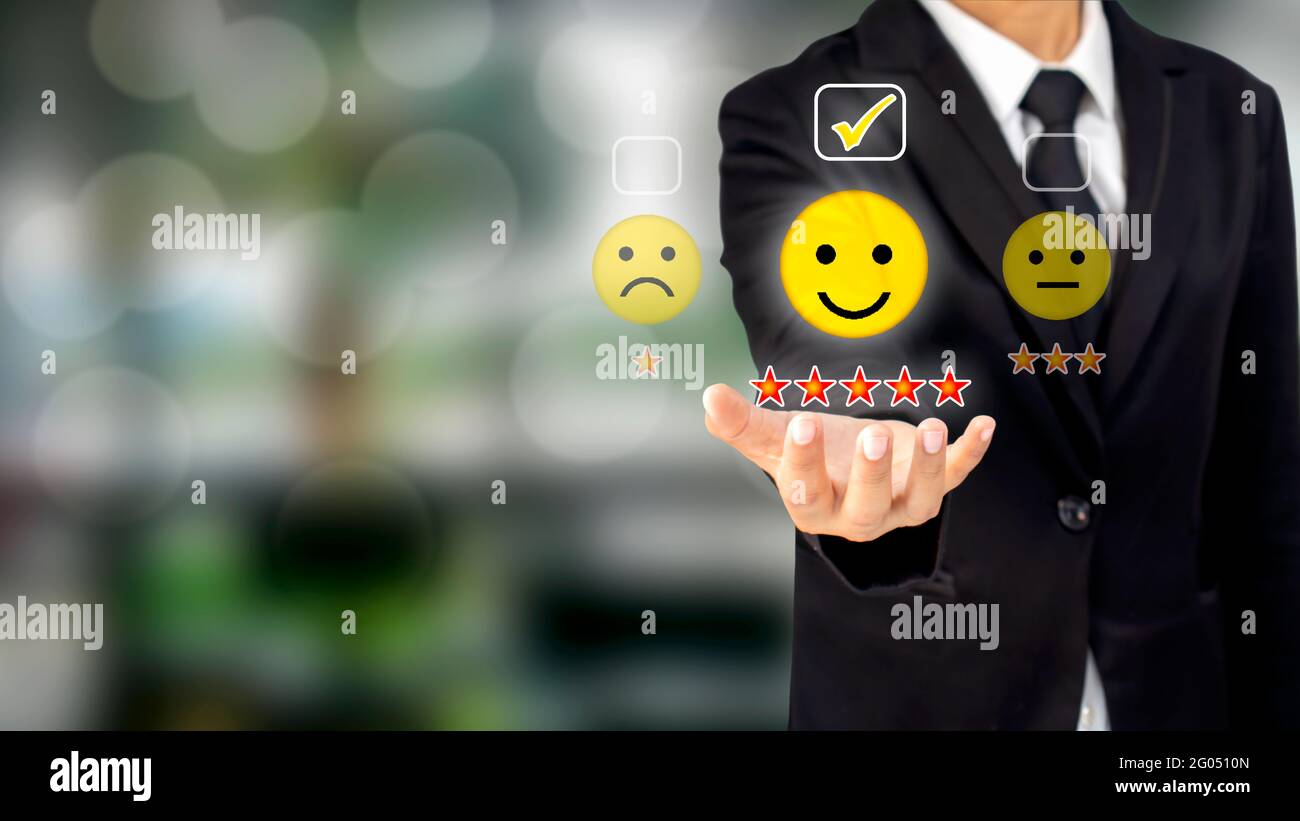 Businessmen are holding five stars, raising their rank or raising the ...