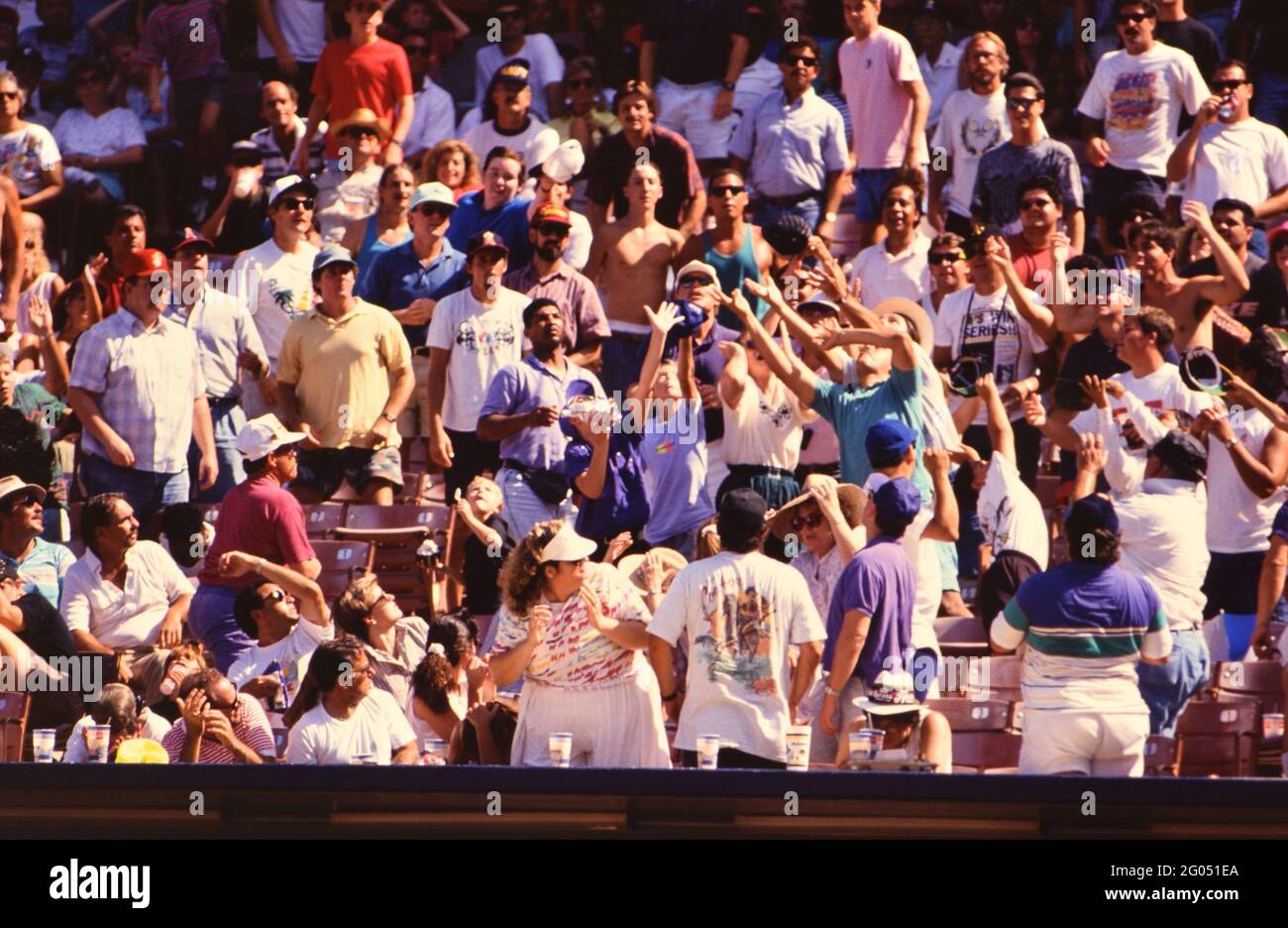 Catching a baseball crowd hi-res stock photography and images - Alamy
