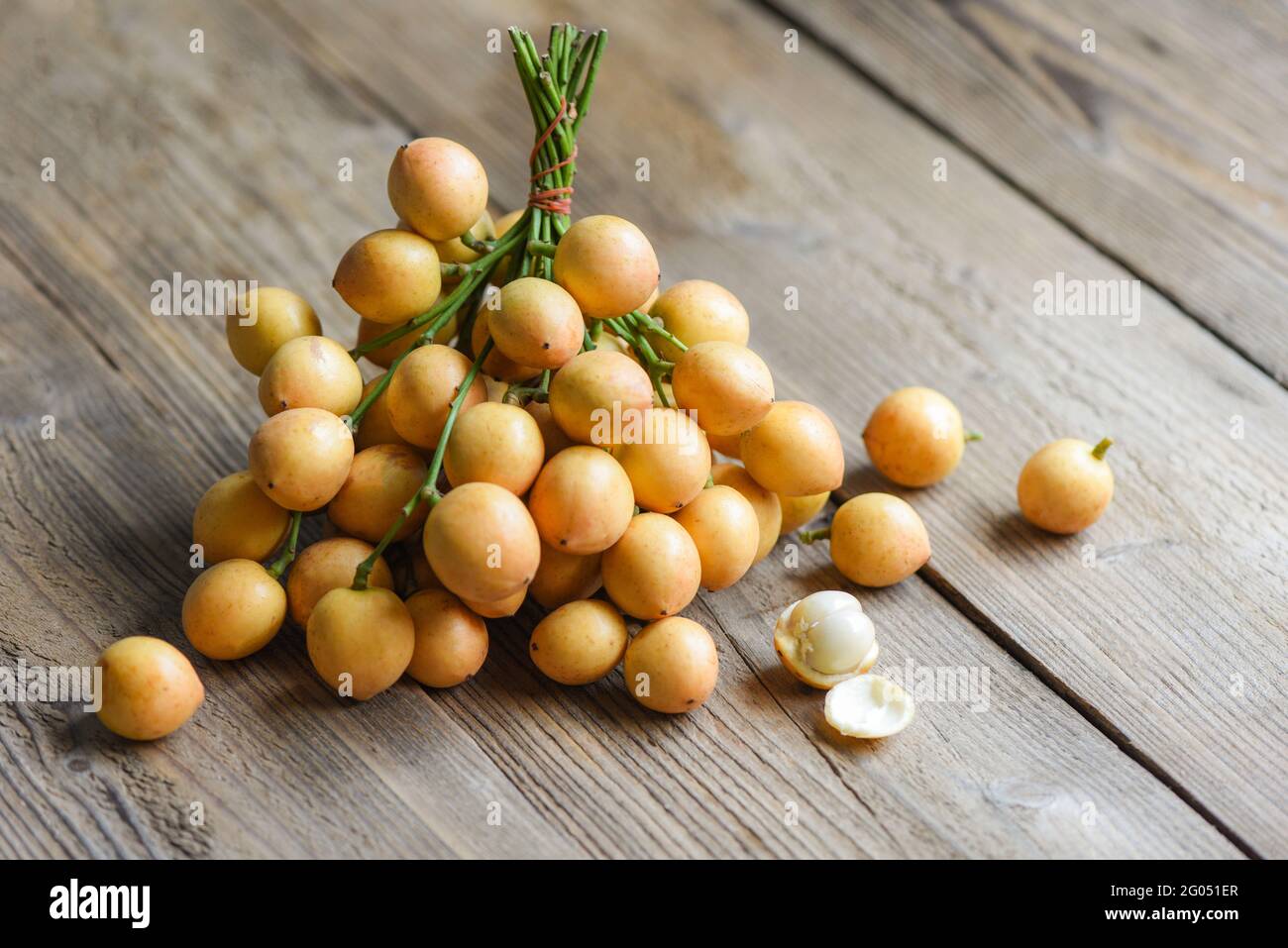 Rambi harvest from tree at the garden summer tropical fruit in Thailand ...