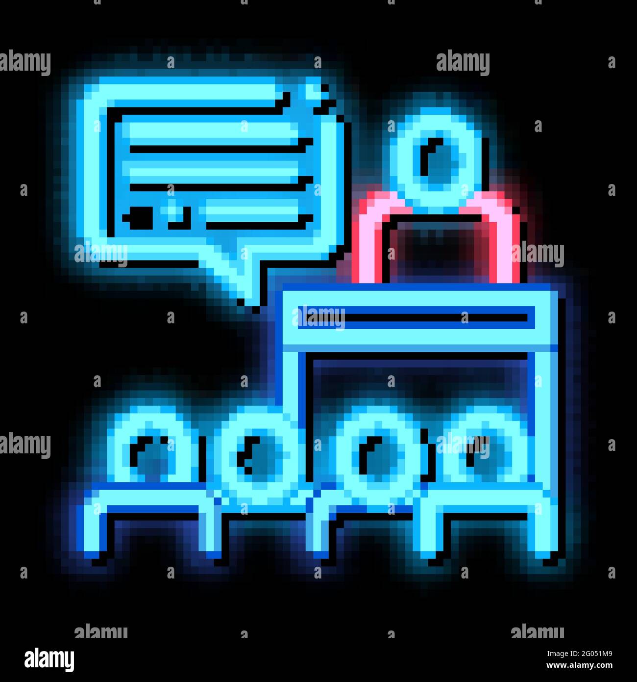 Candidate Speech neon glow icon illustration Stock Vector Image & Art ...