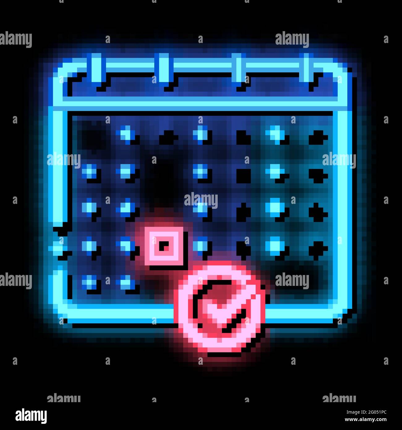 Calendar neon glow icon illustration Stock Vector Image & Art - Alamy
