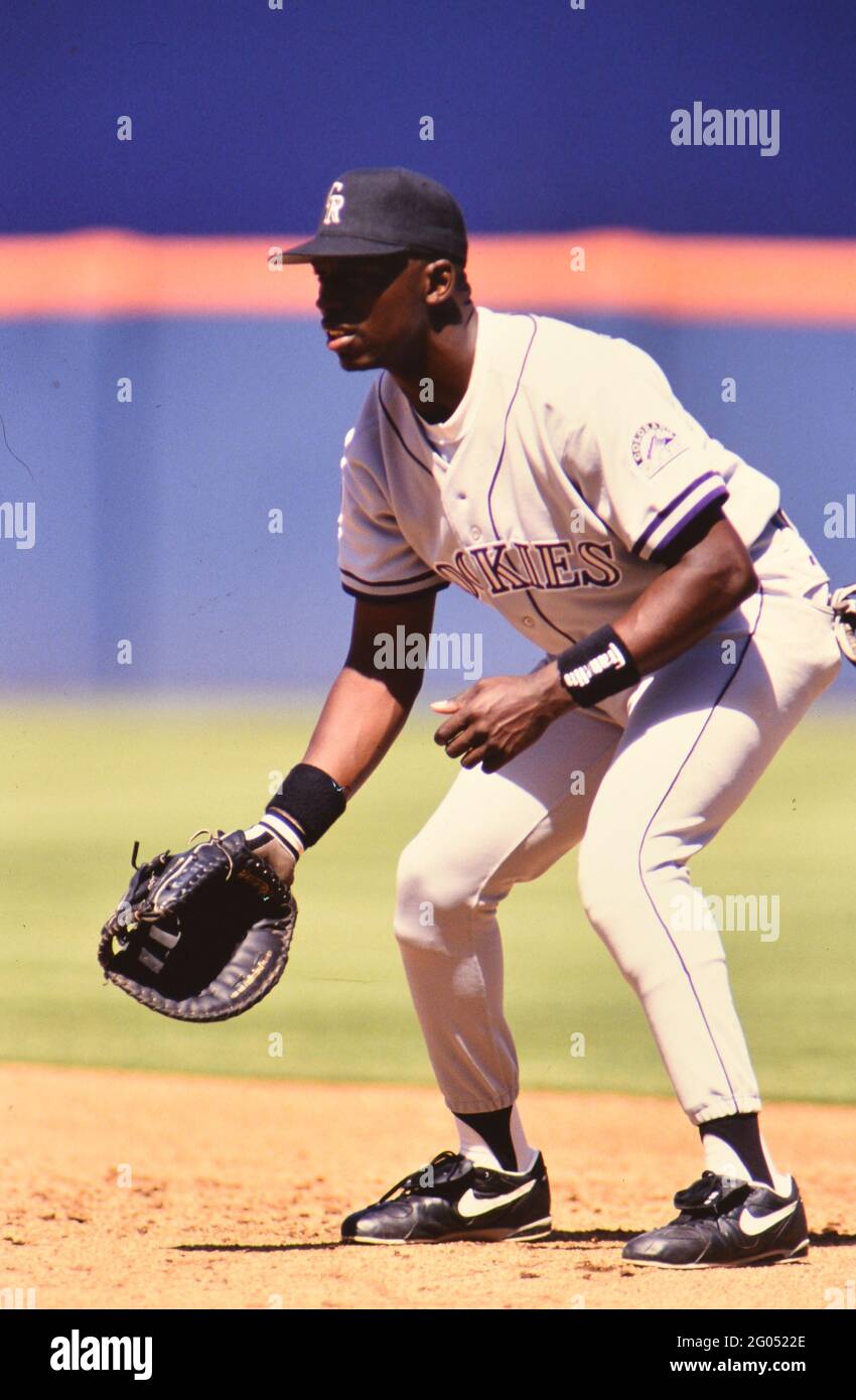 Colorado Rockies baseball player infielder Jay Gainer ca. 1993 ...