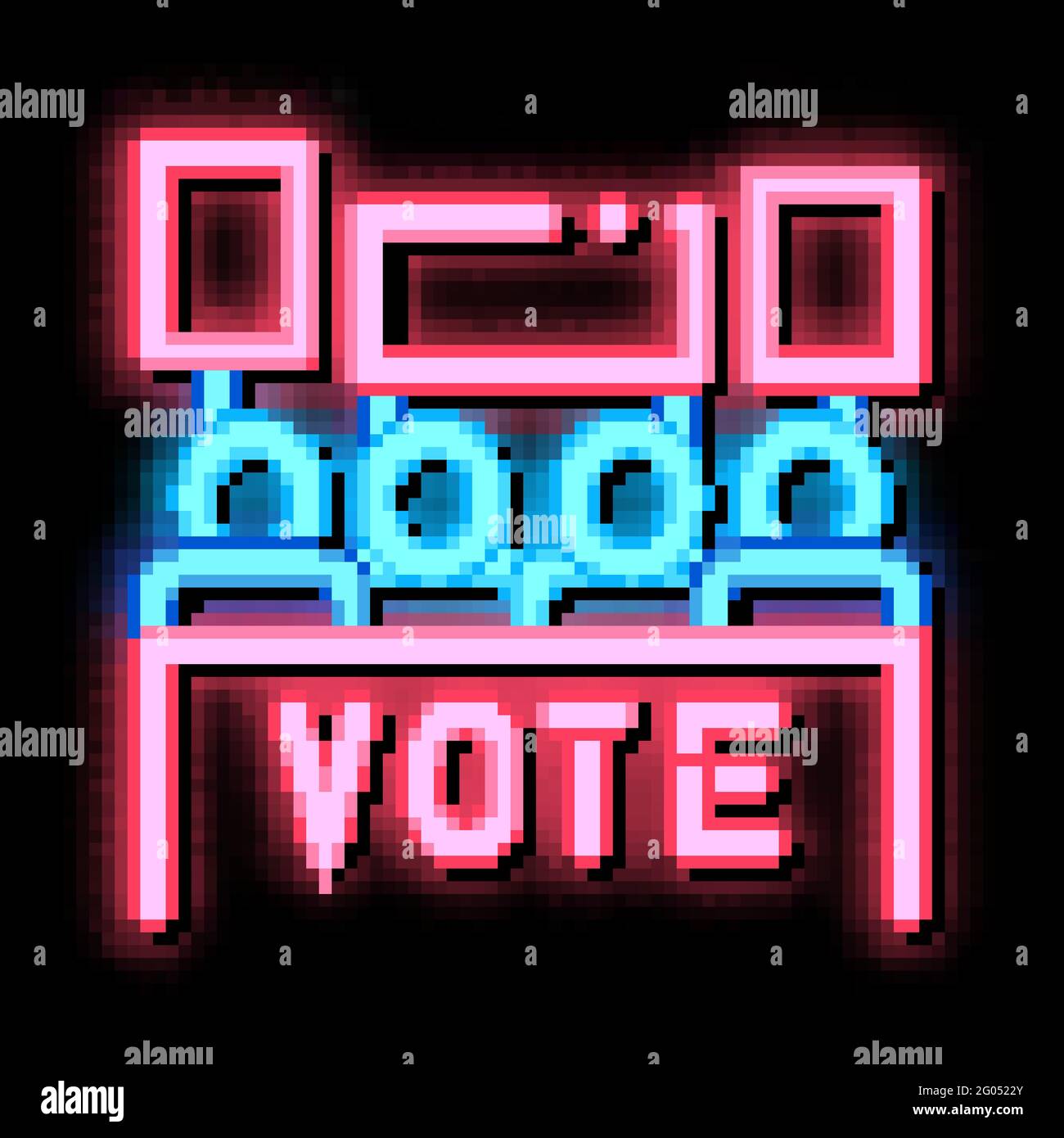 Election neon glow icon illustration Stock Vector Image & Art - Alamy