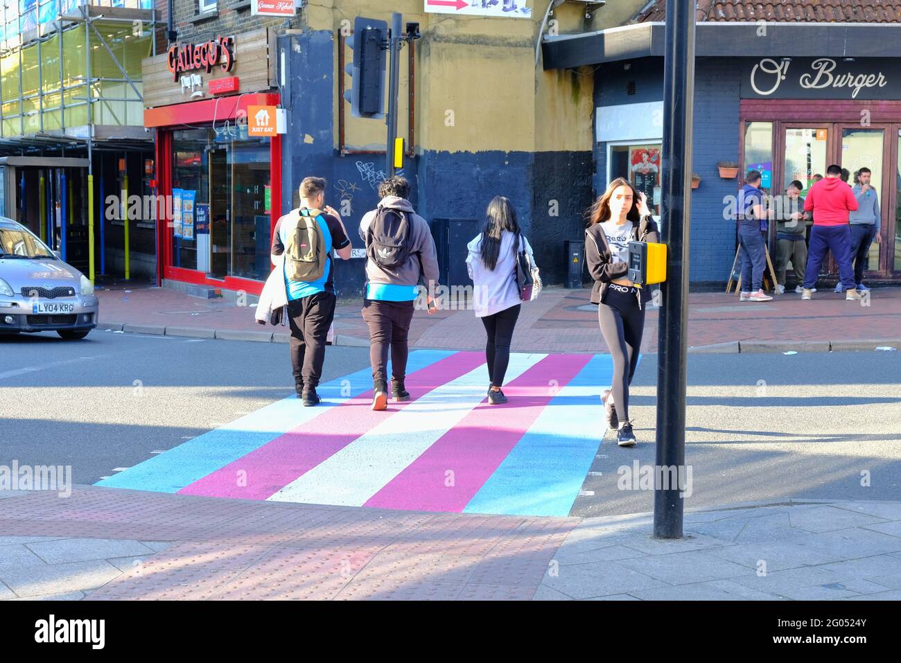 Sutton, Surrey, UK. The first pedestrian crossing point in the UK ...