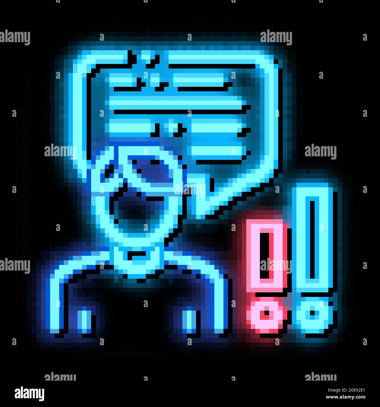 Neon speaker icon glowing Stock Vector Images - Alamy