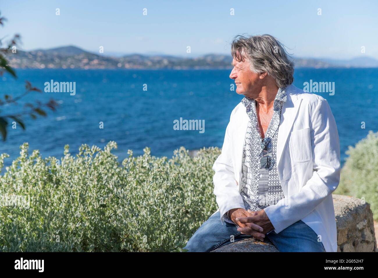 Saint Tropez, France. 25th May, 2021. Actor Herbert Herrmann sits on a ...