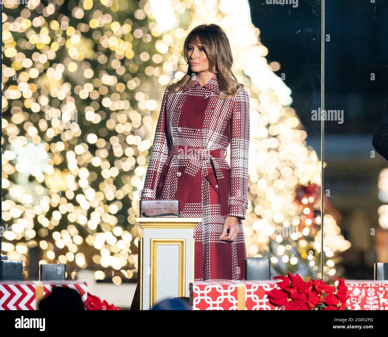 First Lady Melania Trump attends the 97th annual National Christmas ...