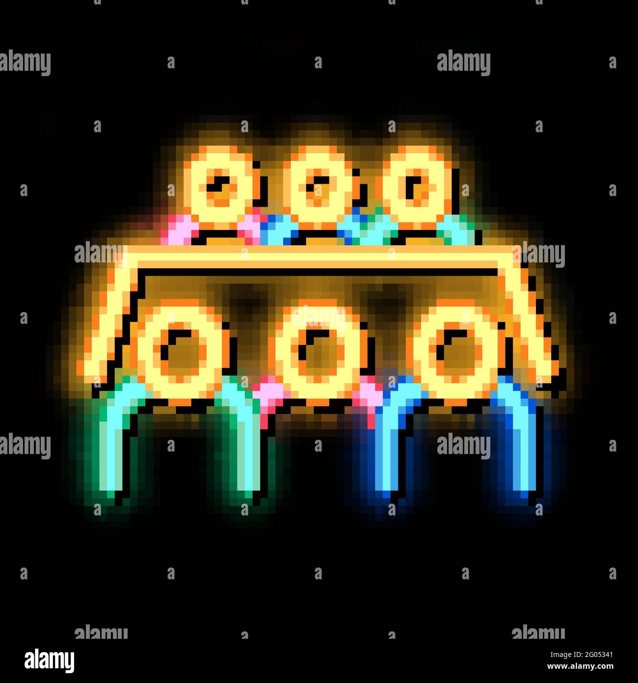 Business Meeting neon glow icon illustration Stock Vector Image & Art ...