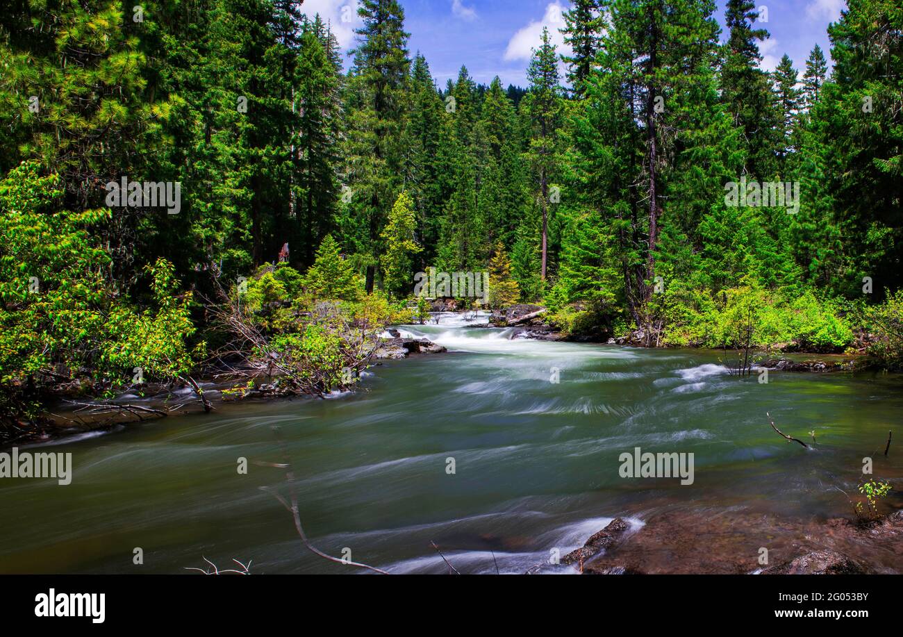 Rogue River from the Cascade Range to the Pacific Ocean, Oregon Stock ...