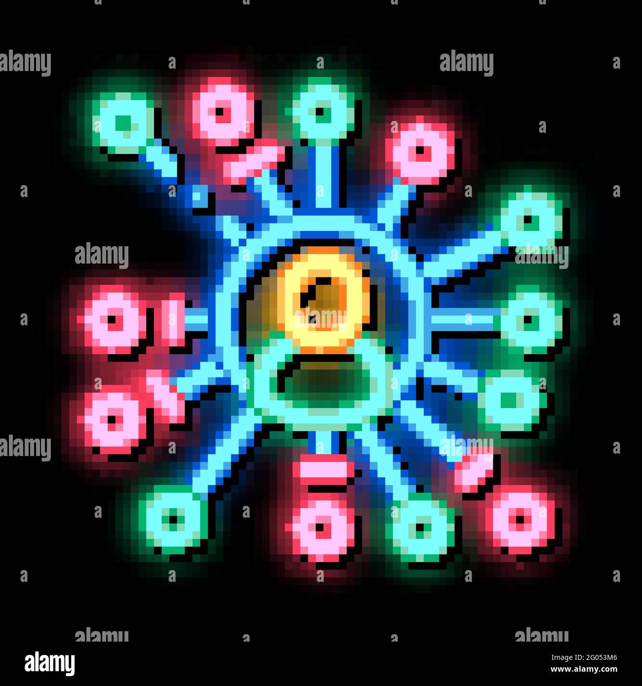 Network neon glow icon illustration Stock Vector Image & Art - Alamy