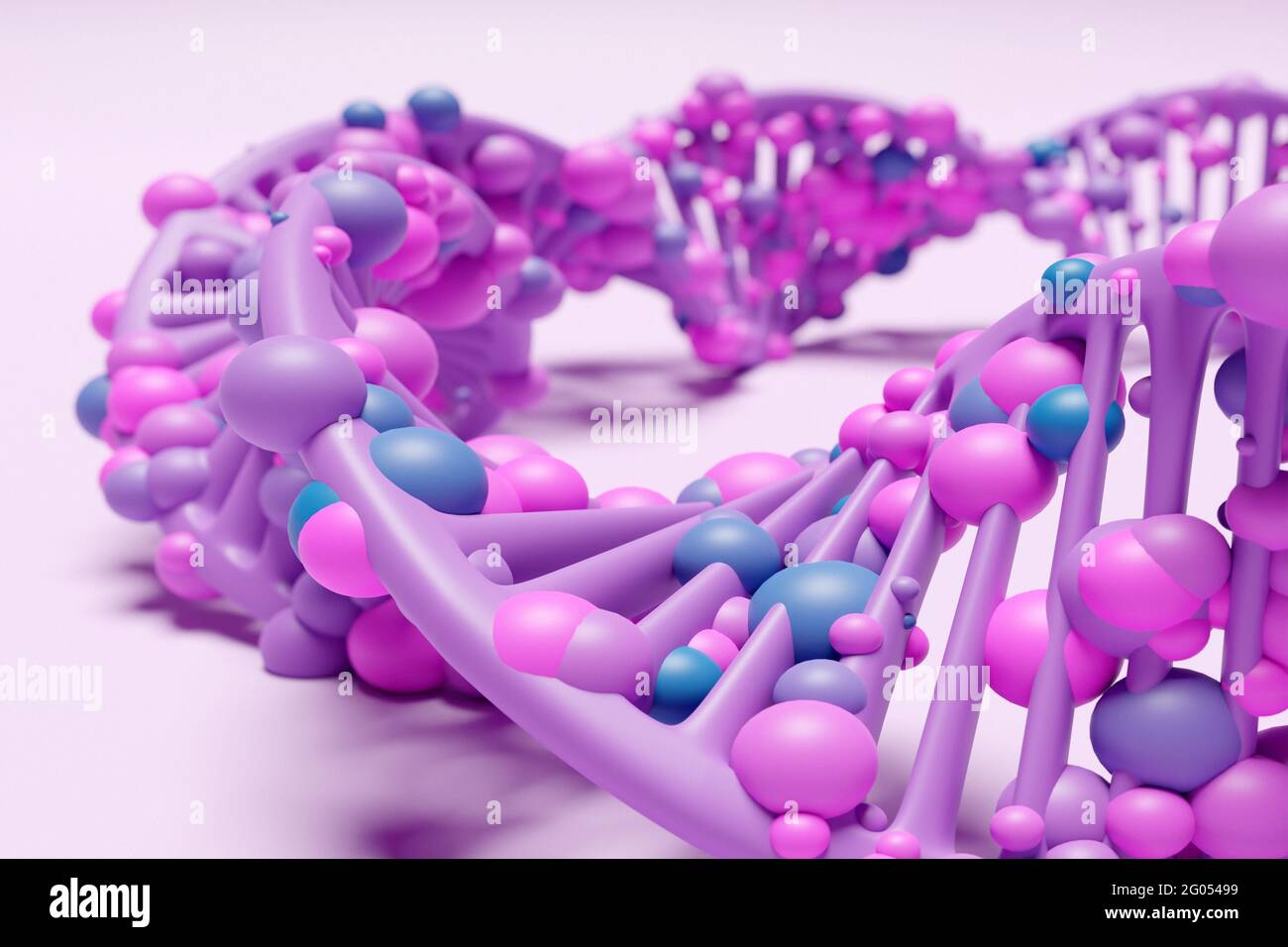 3d illustration of a stereo strip of different colors. Geometric ...