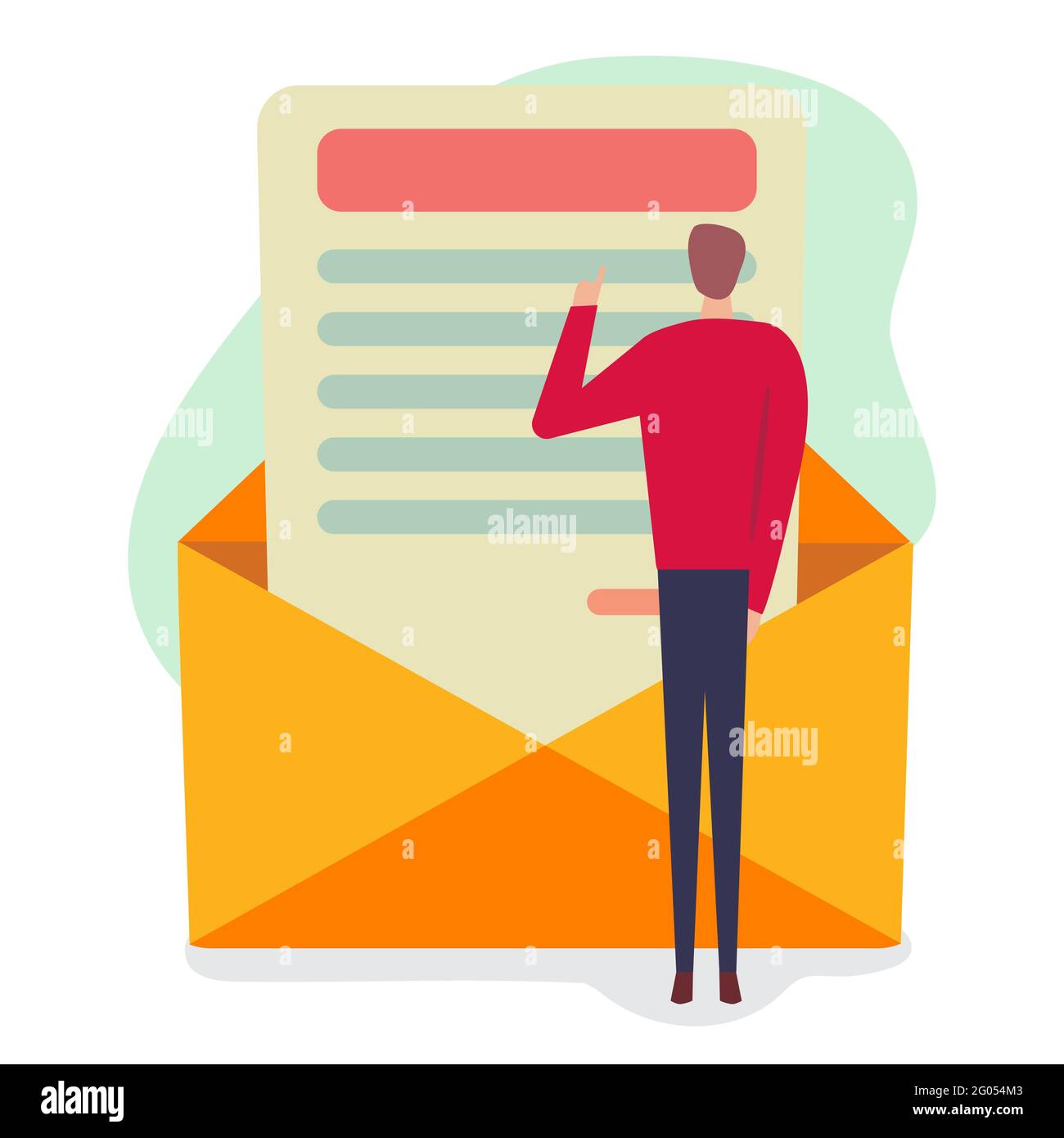 Person emailing modern Stock Vector Images - Alamy