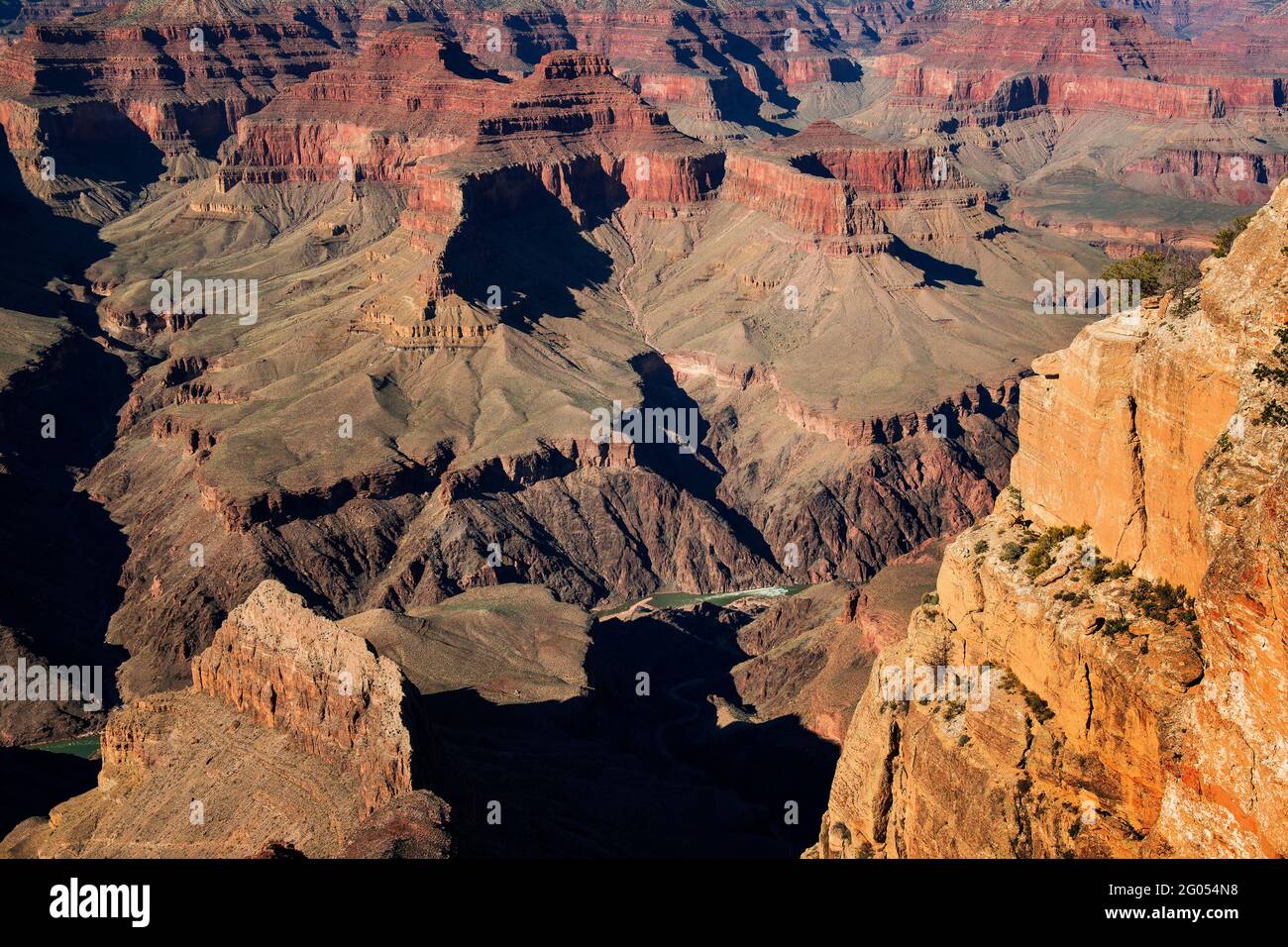 Pima Point, South Rim, Grand Canyon National Park, Arizona Stock Photo ...