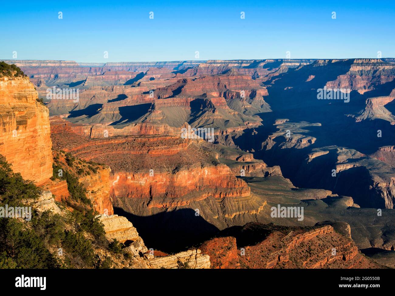 Sunrise at Yavapai Point, Grand Canyon National Park, Arizona Stock ...