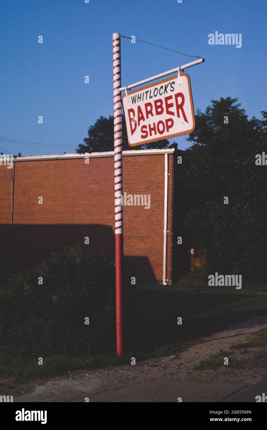 1980s America - Whitlock's Barber Shop sign, Monroe, Louisiana 1982 ...