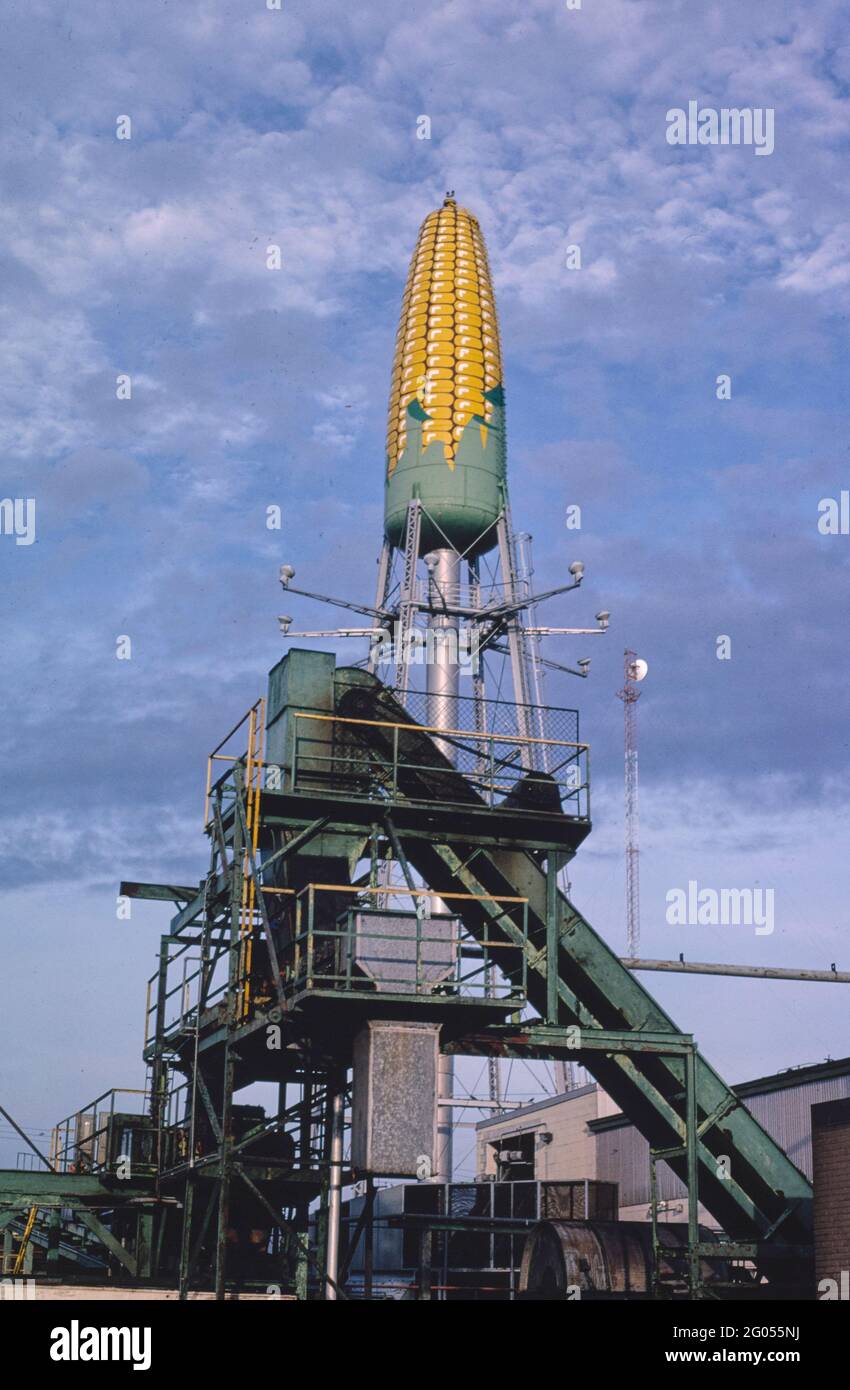 1980s United States - Corn water tower 2, Seneca Foods, Route 14 ...
