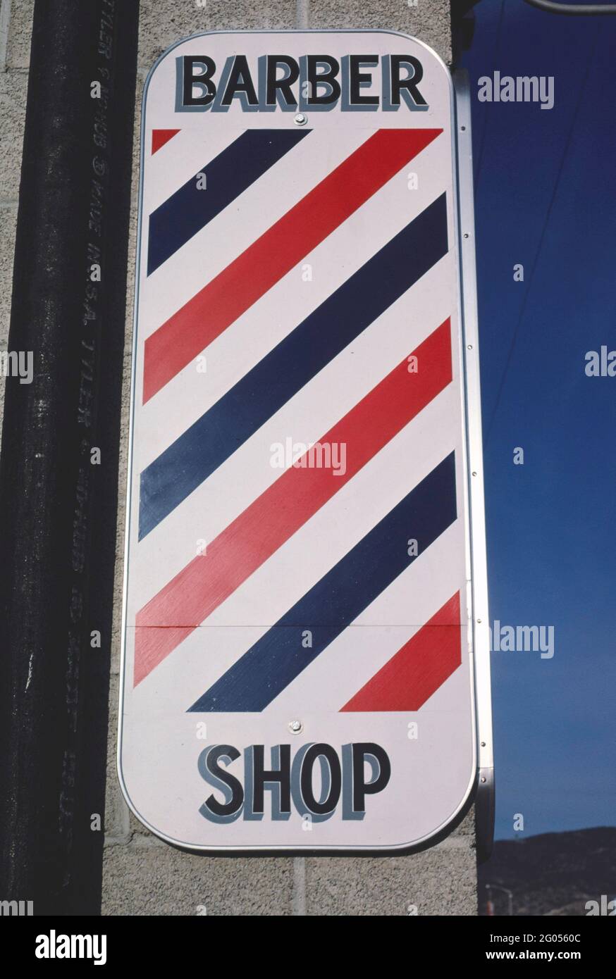 1980s America - Barber sign, Ely, Nevada 1980 Stock Photo - Alamy