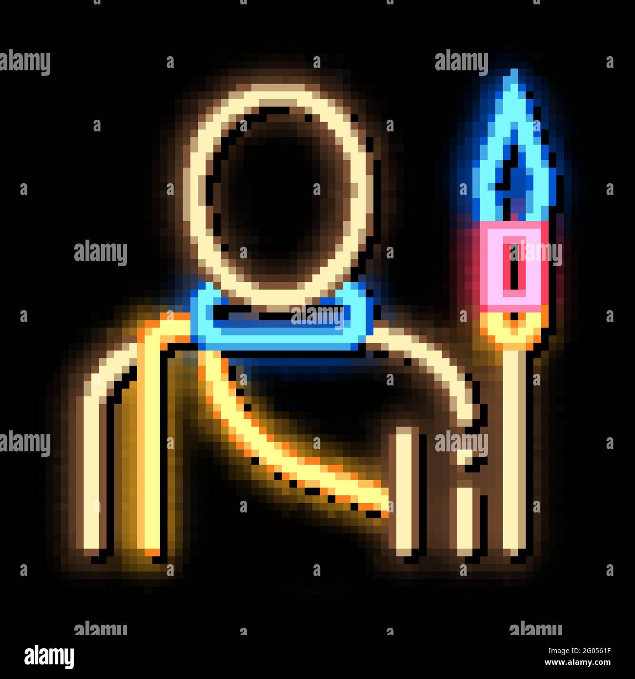 Hunter neon glow icon illustration Stock Vector Image & Art - Alamy