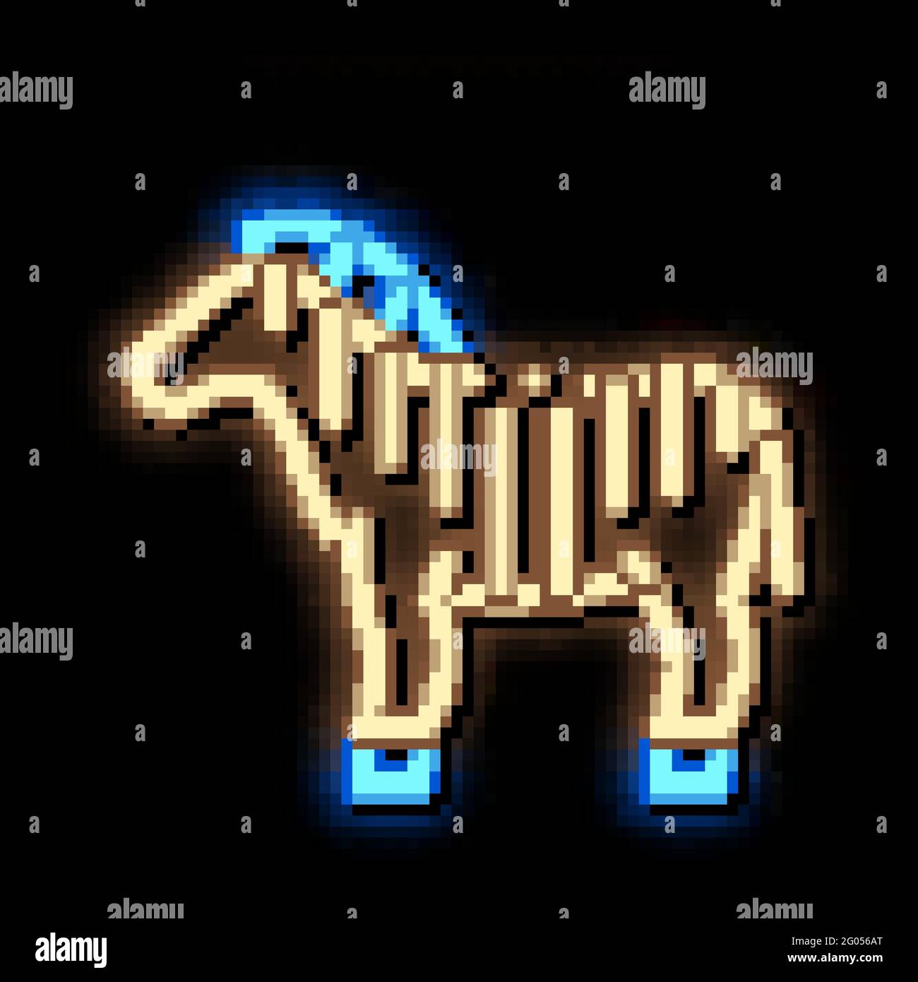Zebra neon glow icon illustration Stock Vector Image & Art - Alamy