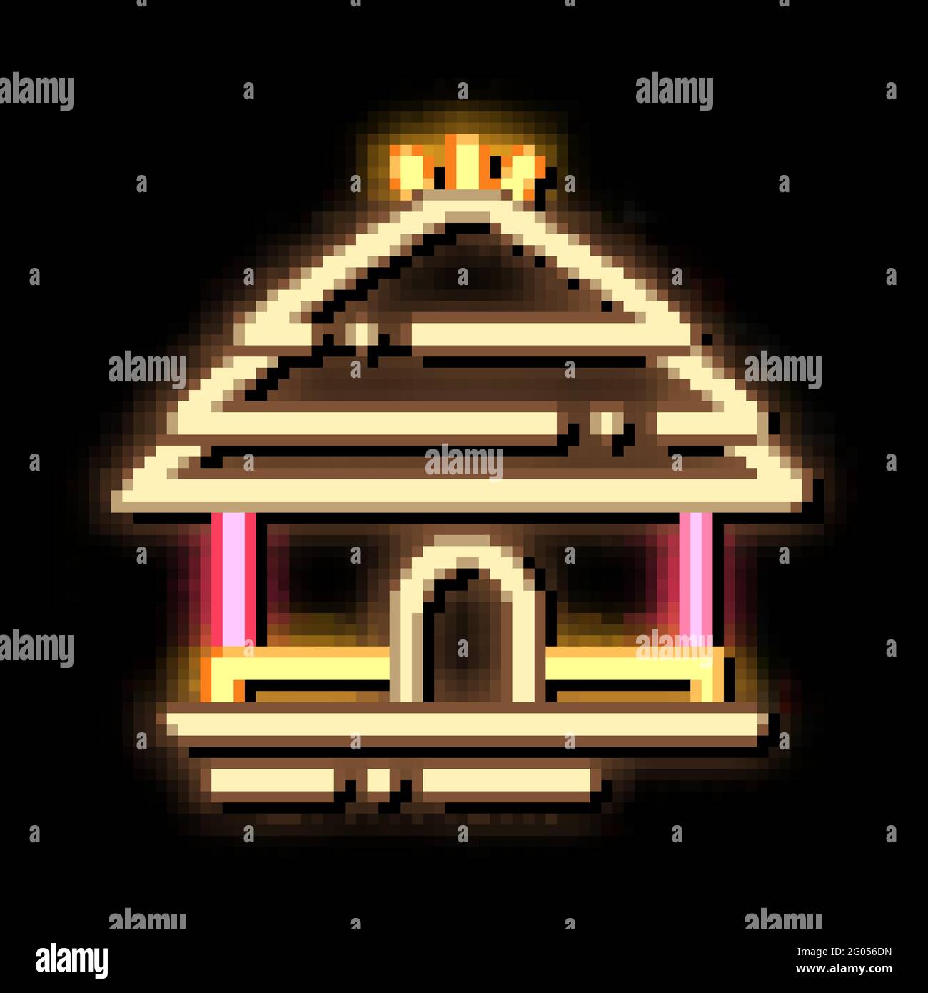 Safari House neon glow icon illustration Stock Vector Image & Art - Alamy