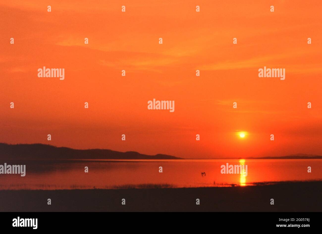 1990s Zimbabwe - Sunset over Lake Kariba in Zimbabwe ca. 1995 Stock ...
