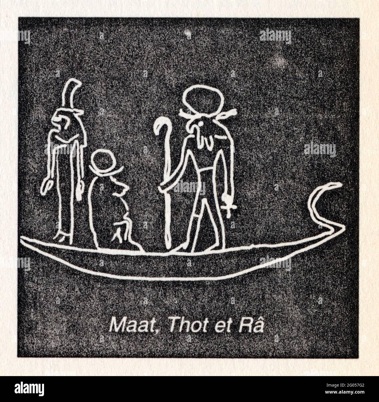 MAAT,déesse de la vérité et de la justice, THOAT et RA Stock Photo - Alamy