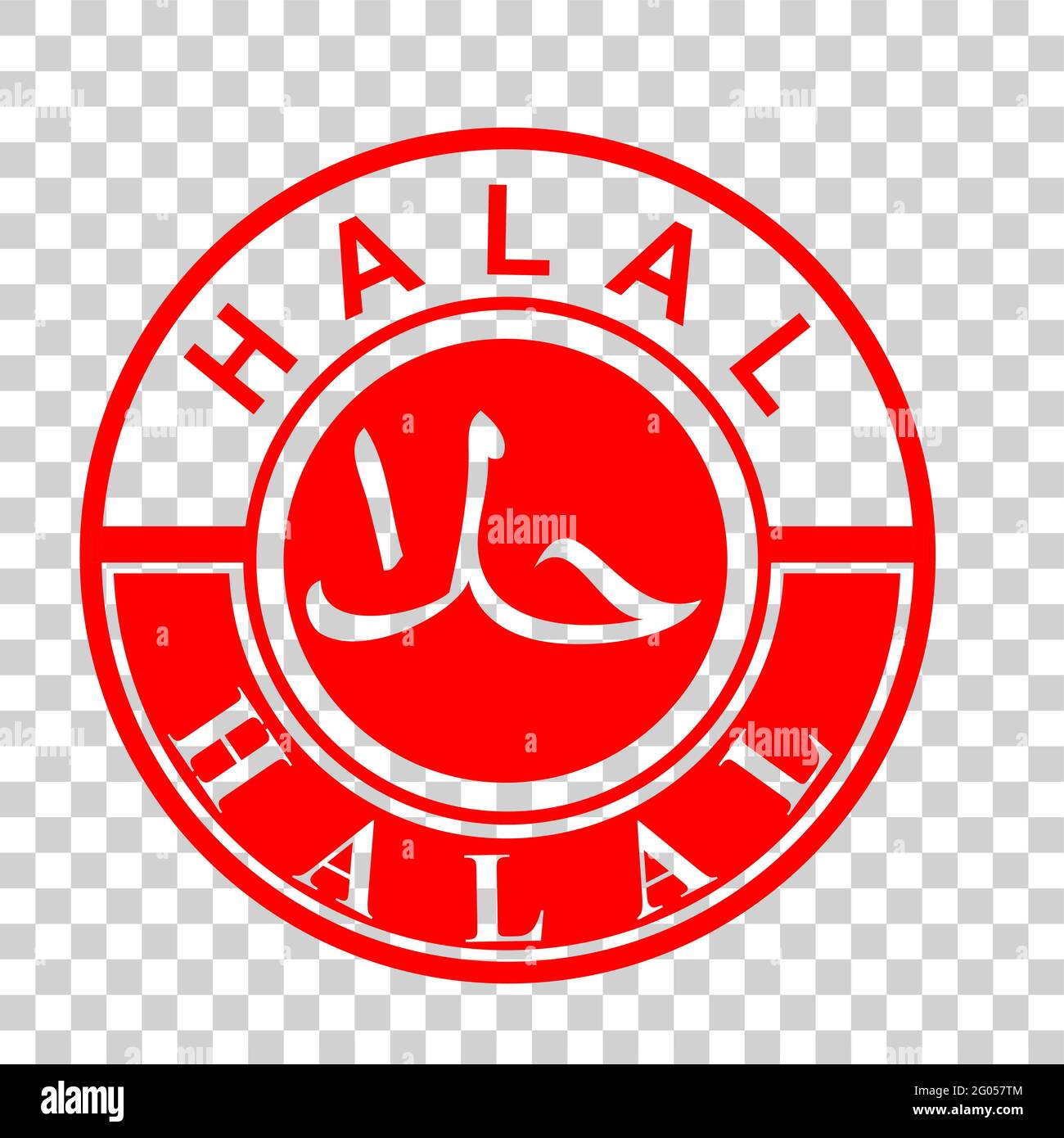 Vector Red Circle Stamp Sign Halal, allowed to eat and drink in islam ...