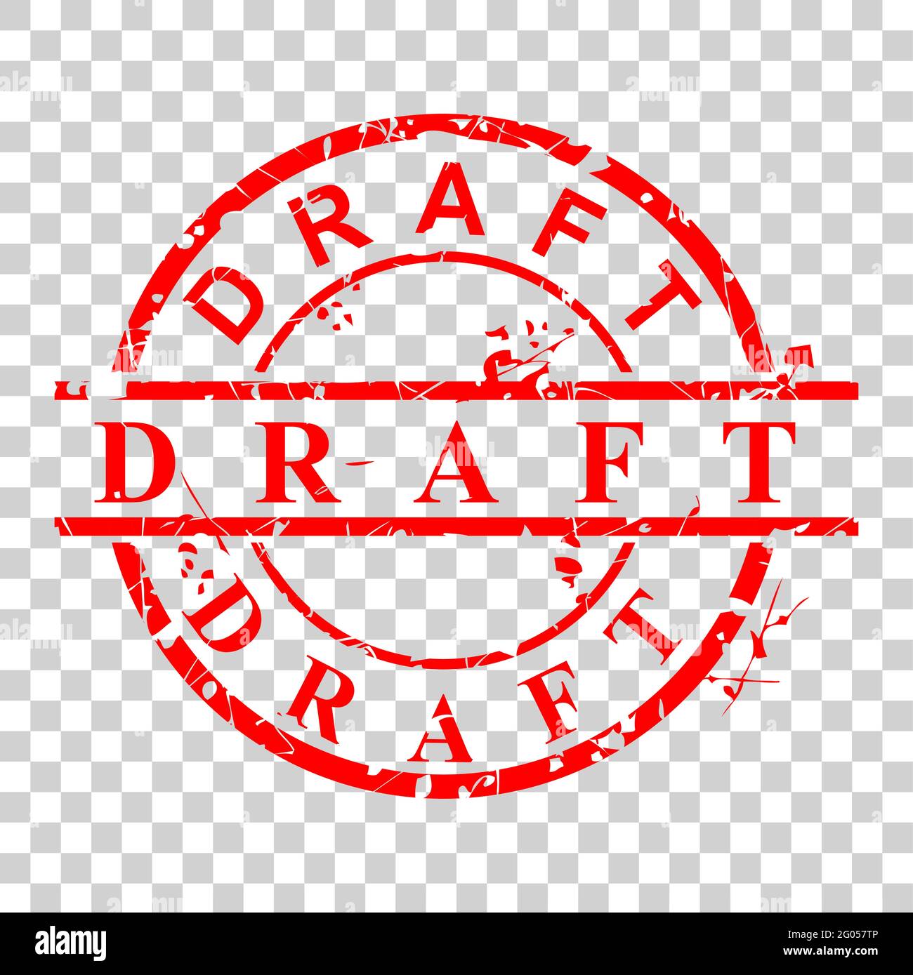 Simple Style Red Circle Rubber stamp, draft, at at tranparent effect ...