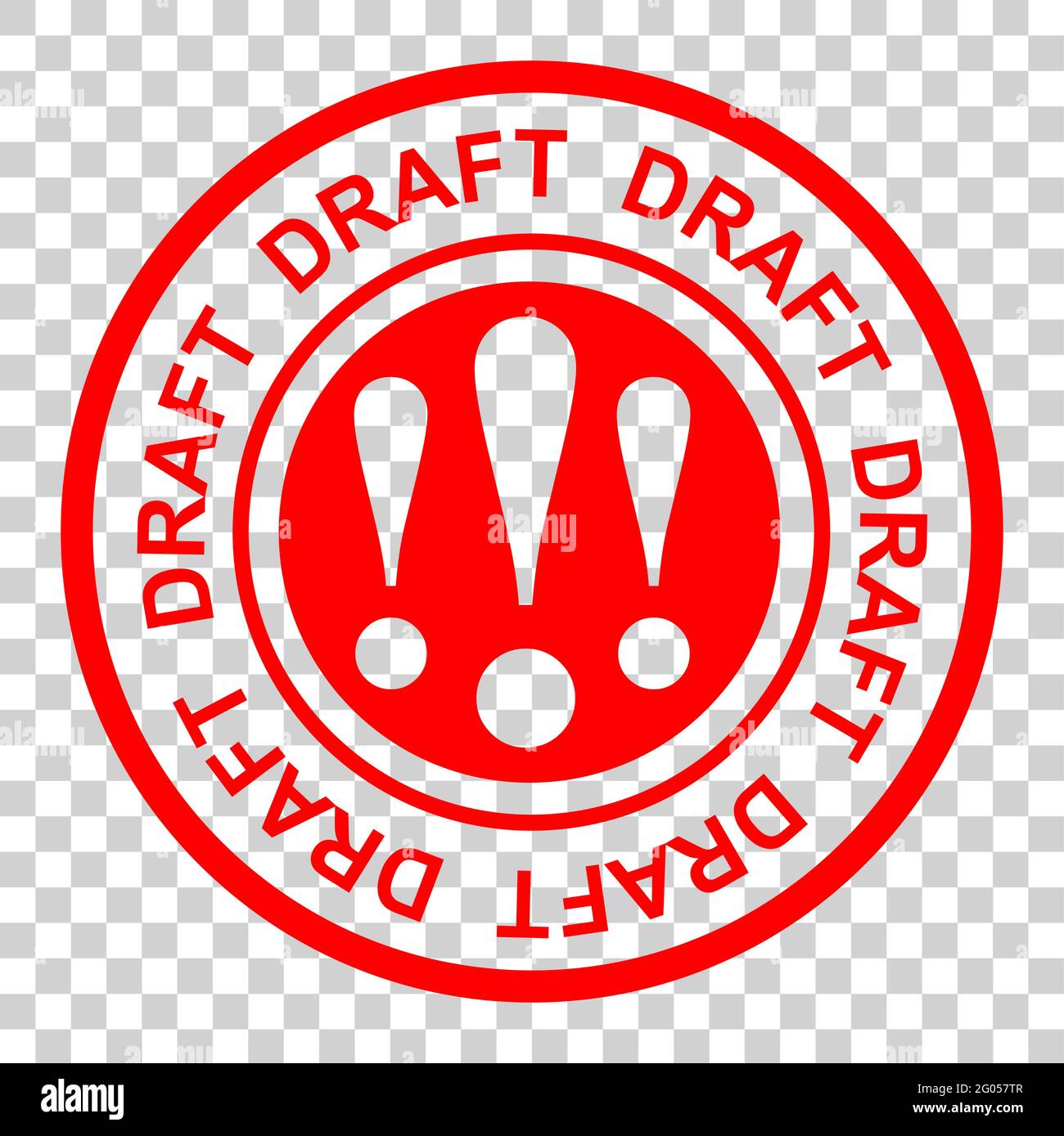 Simple Style Red Circle Rubber stamp, draft, at at tranparent effect ...