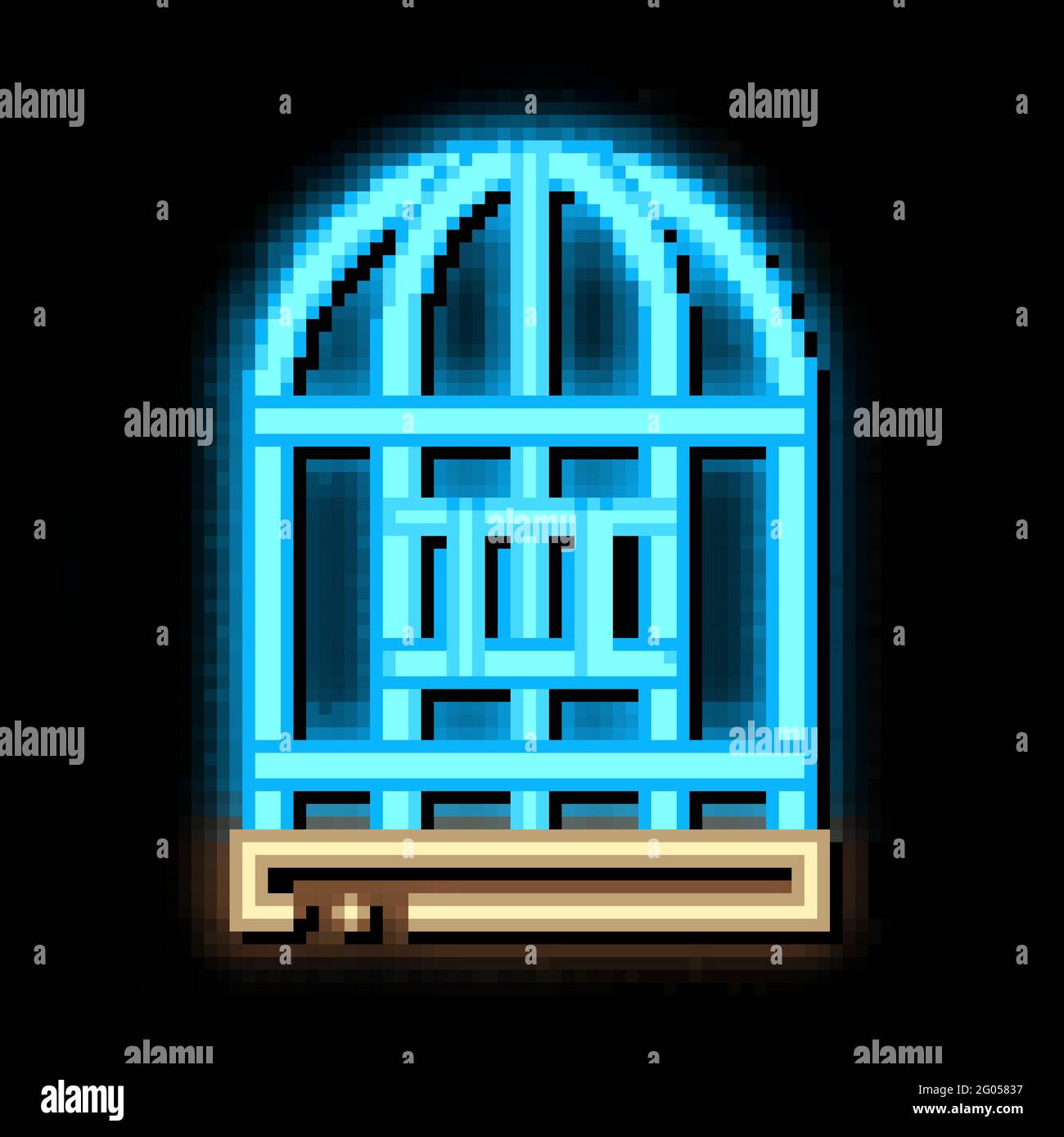 Parrot Cage neon glow icon illustration Stock Vector Image & Art - Alamy
