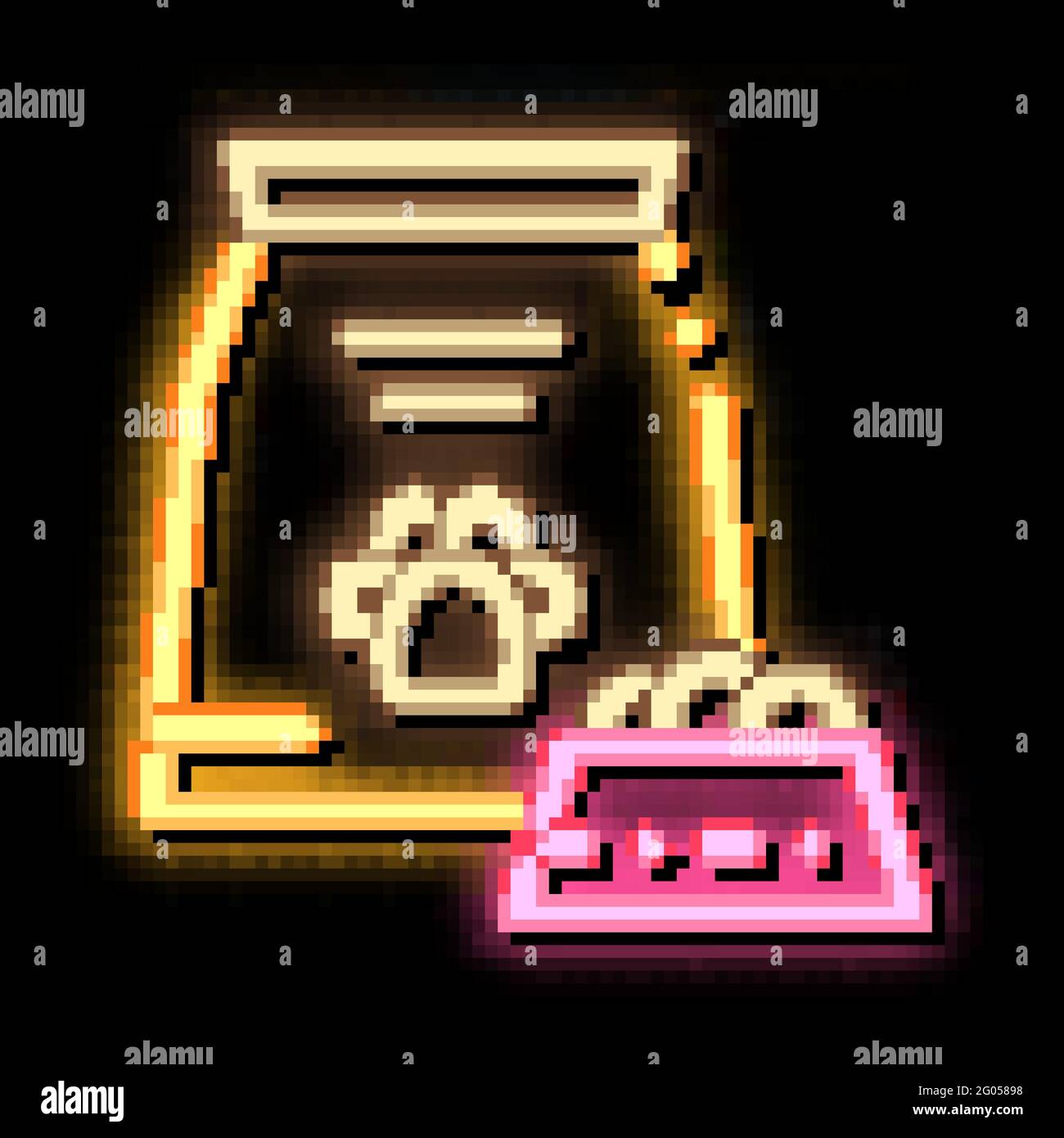 Animal Feed neon glow icon illustration Stock Vector Image & Art - Alamy