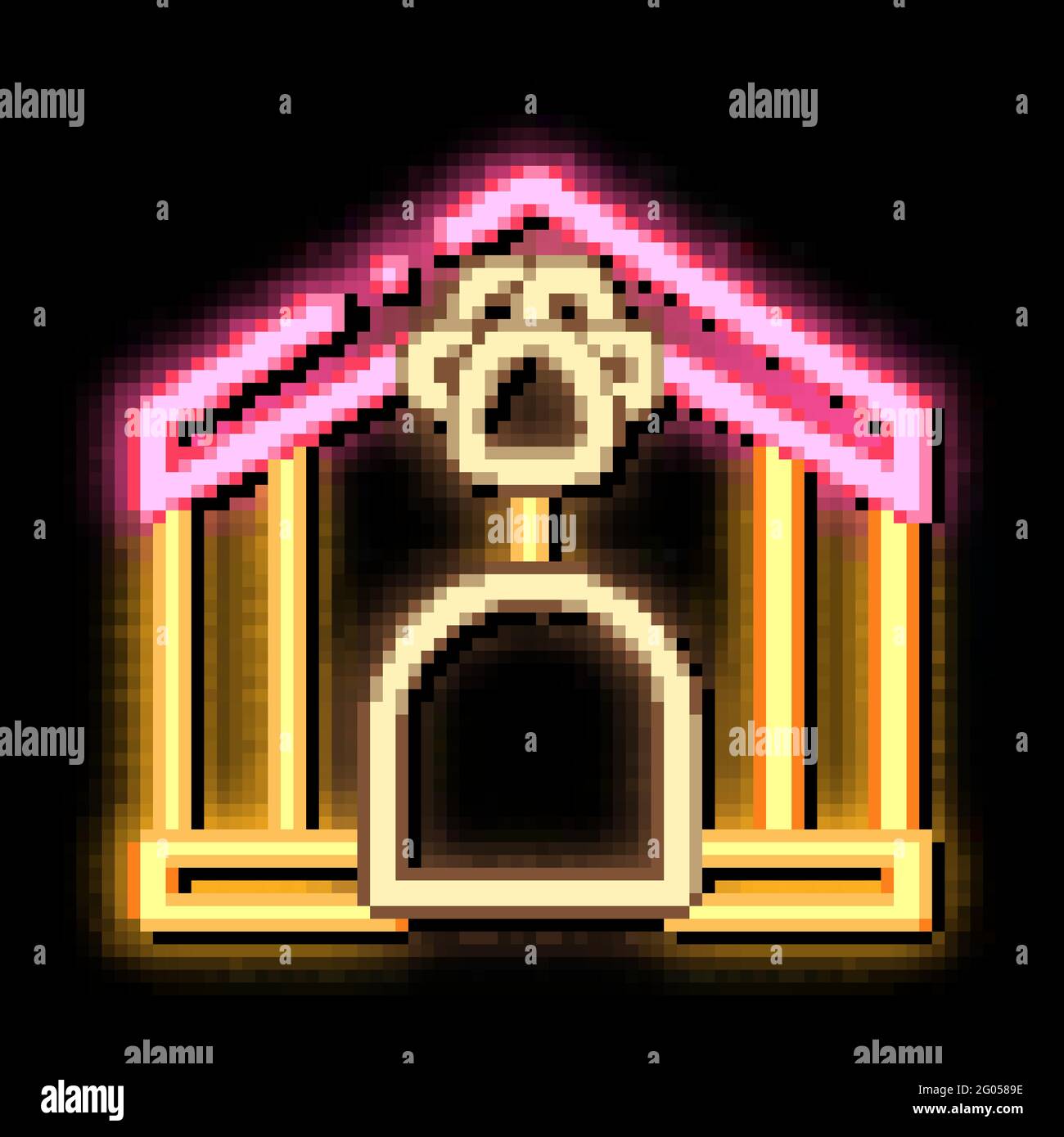 Pet Box neon glow icon illustration Stock Vector Image & Art - Alamy